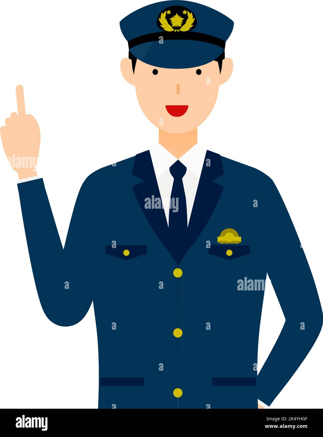 Policeman stand at attention Stock Vector Images - Alamy
