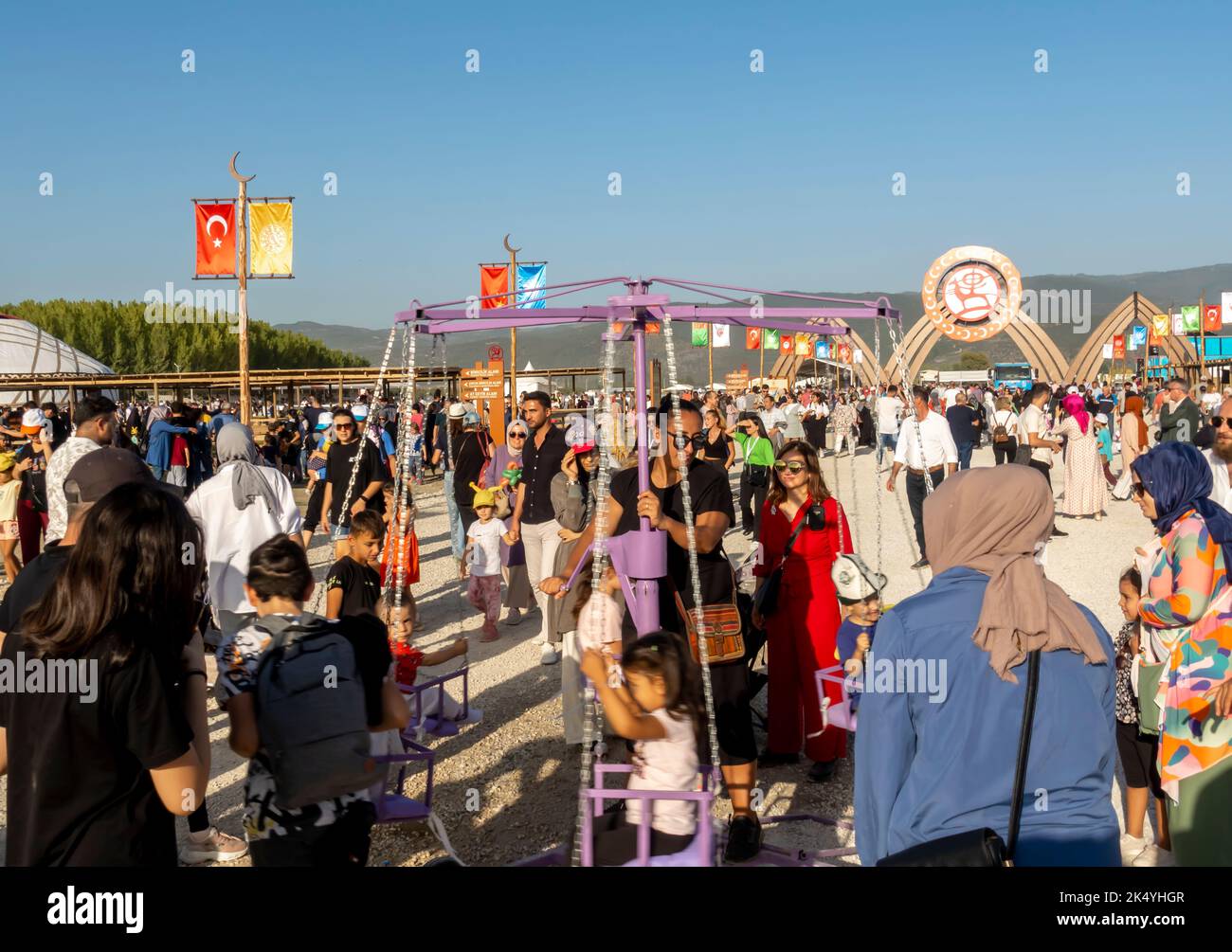 Kids children playground at the Fourth World Nomad Gamesheld in Iznik ...