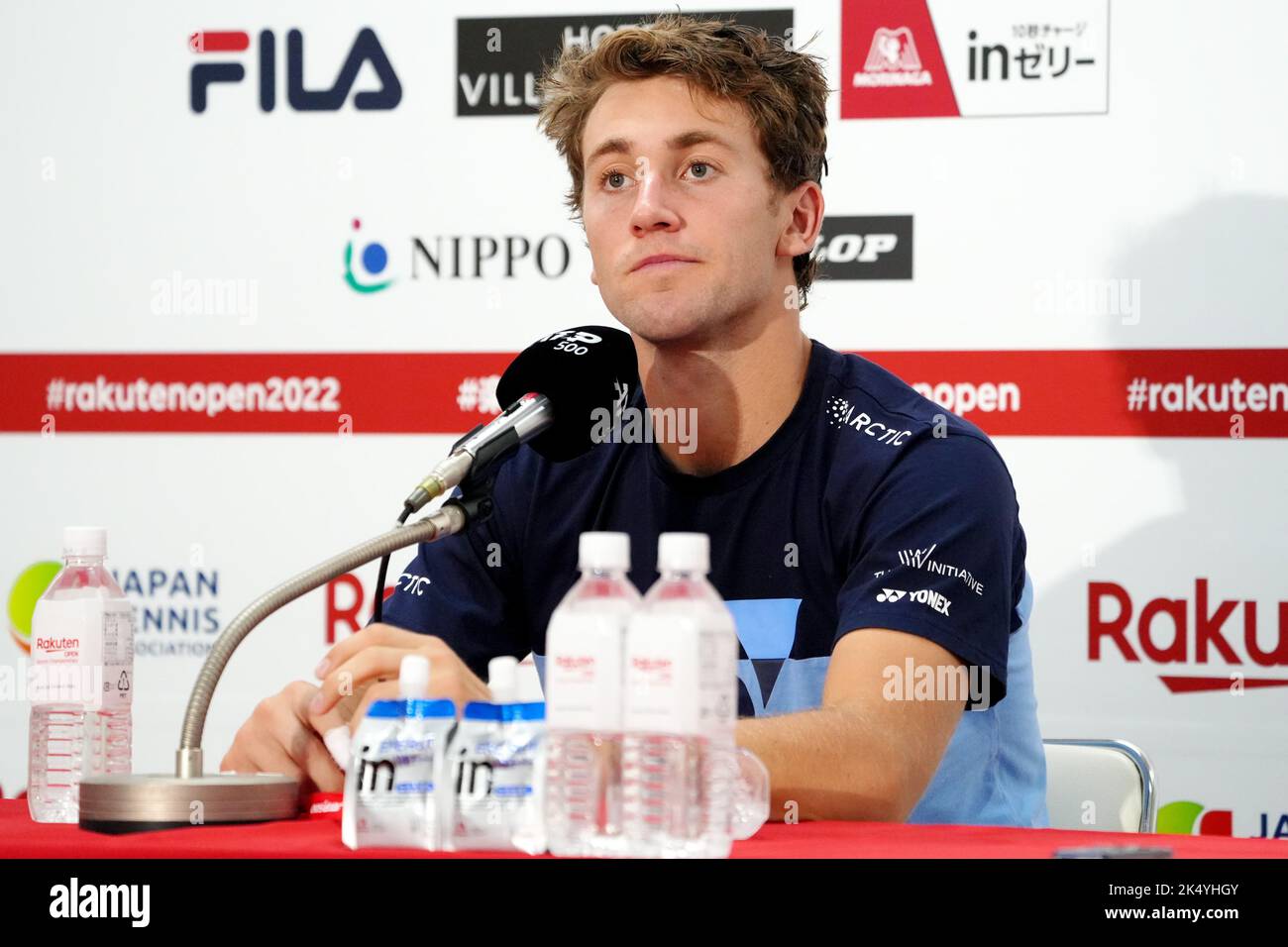 Ariake Colosseum, Tokyo, Japan. 4th Oct, 2022. Casper Ruud (NOR ...
