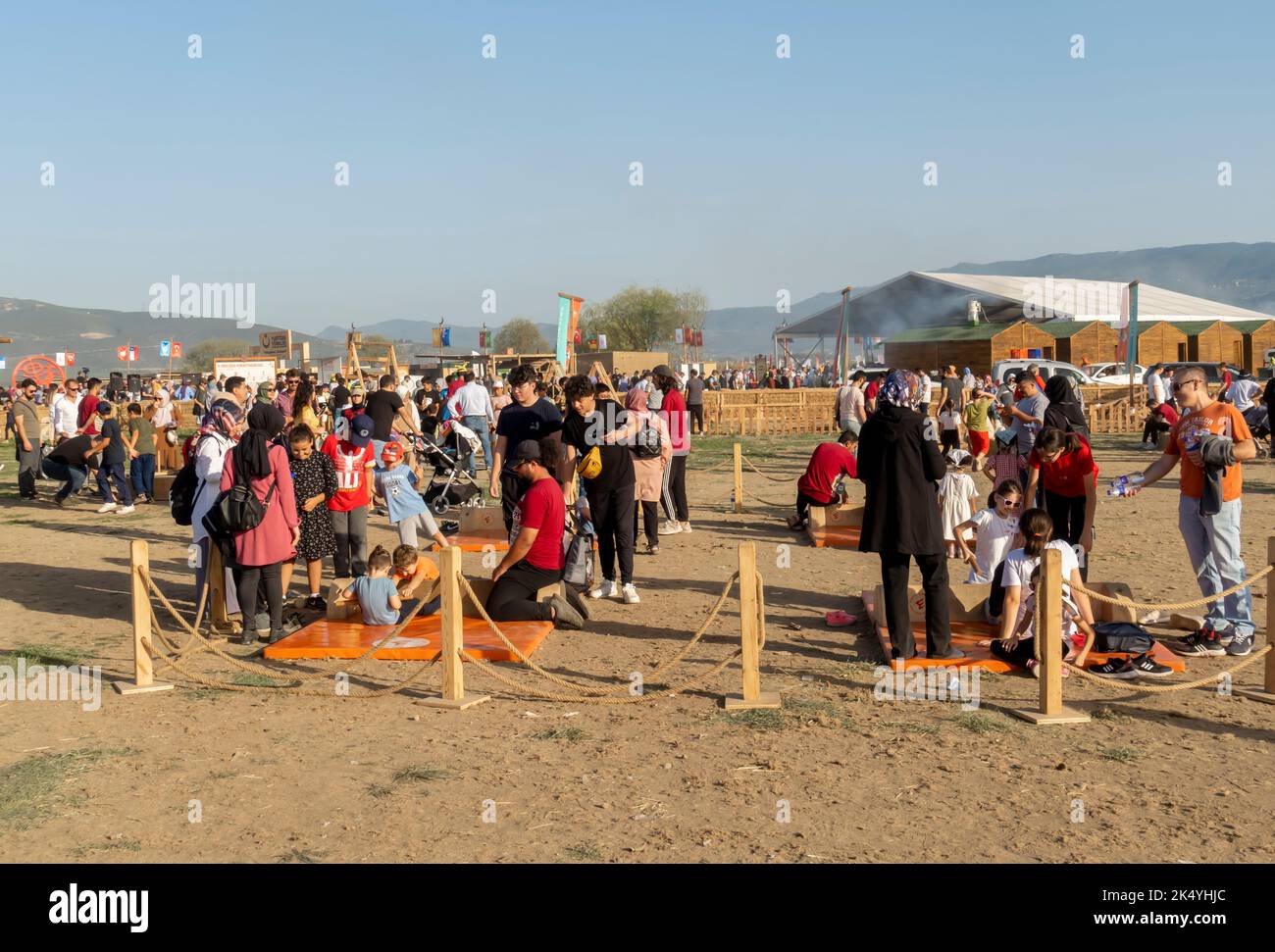 Kids children playground at the Fourth World Nomad Gamesheld in Iznik ...