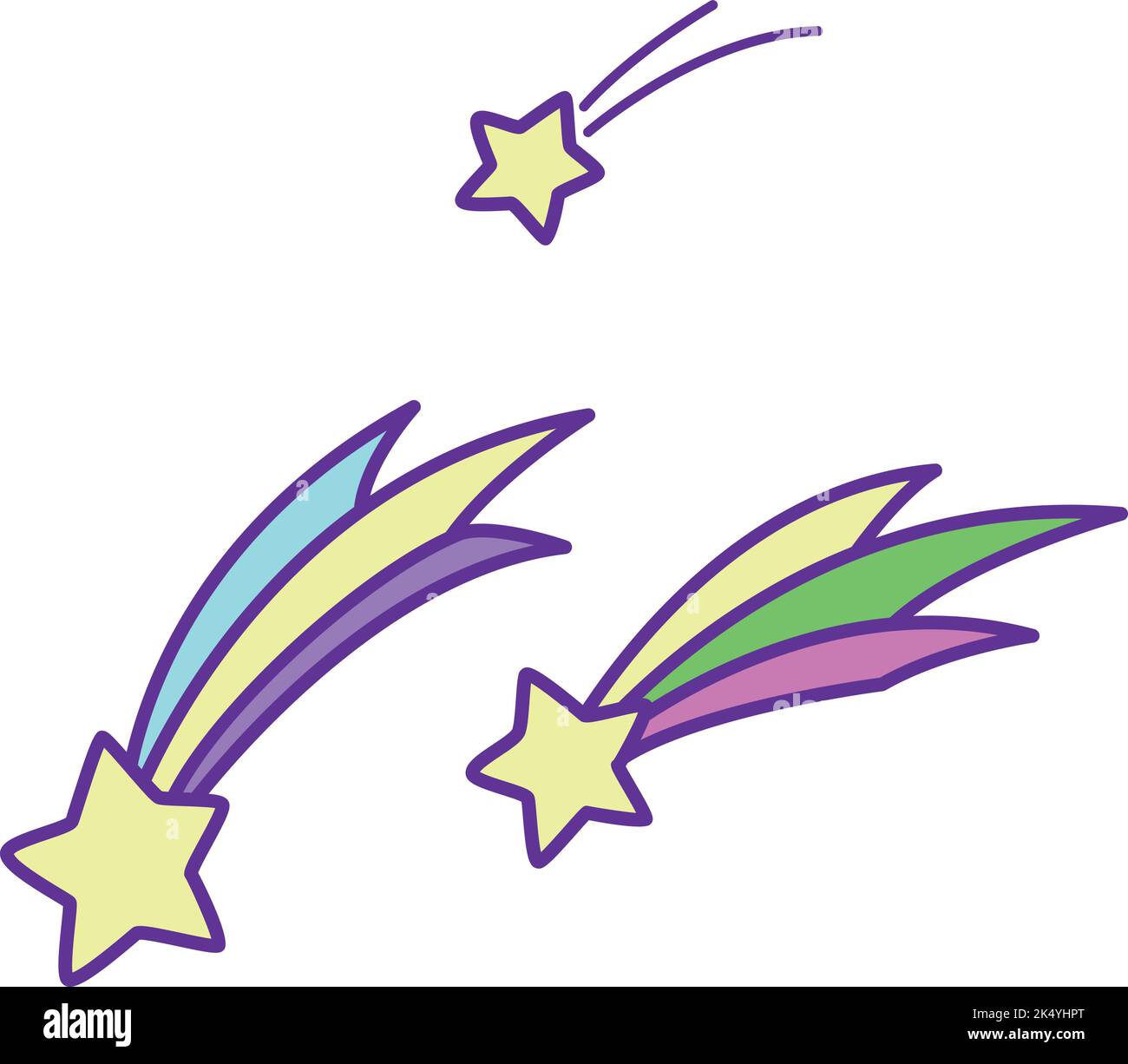 Shooting stars. Magic wish icon. Fantasy sign Stock Vector Image & Art ...