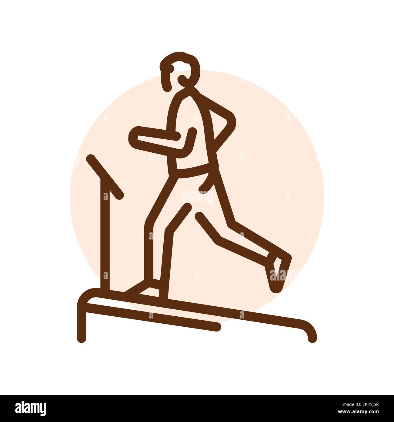 Treadmill cartoon icon hi-res stock photography and images - Alamy