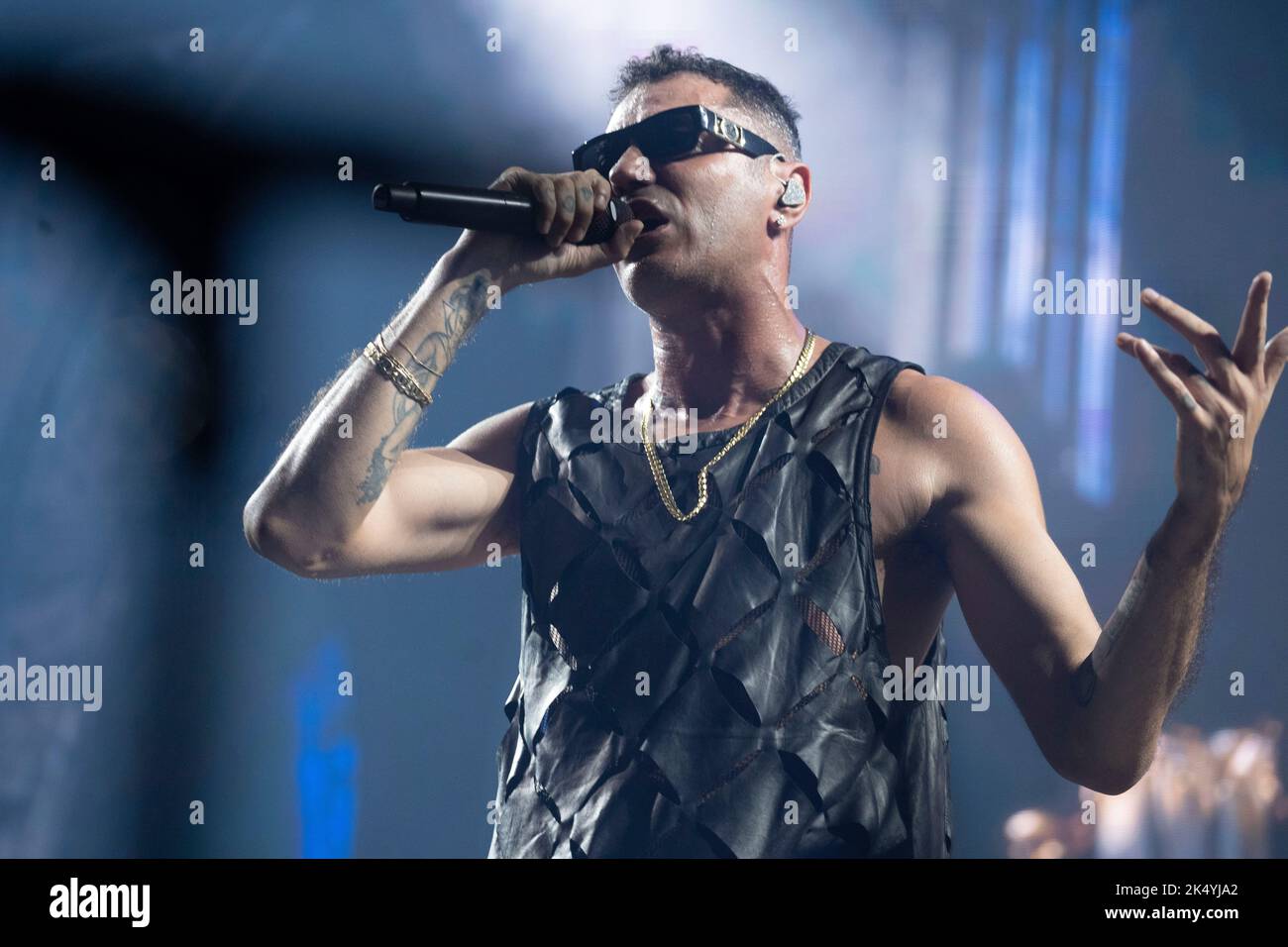 October 4, 2022, Naples, Italy: Fabio Bartolo Rizzo alias Marracash ...