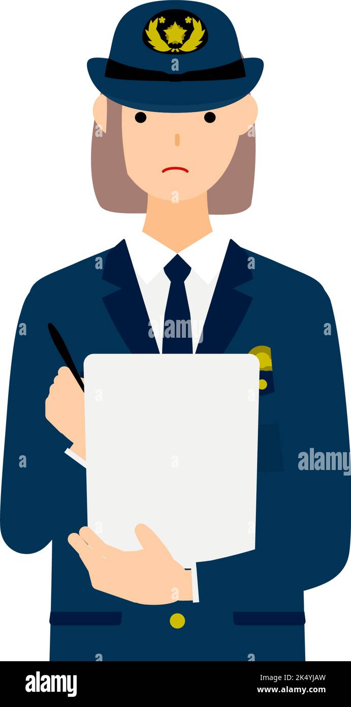 Young female police officer posing, Policing Stock Vector Image & Art ...