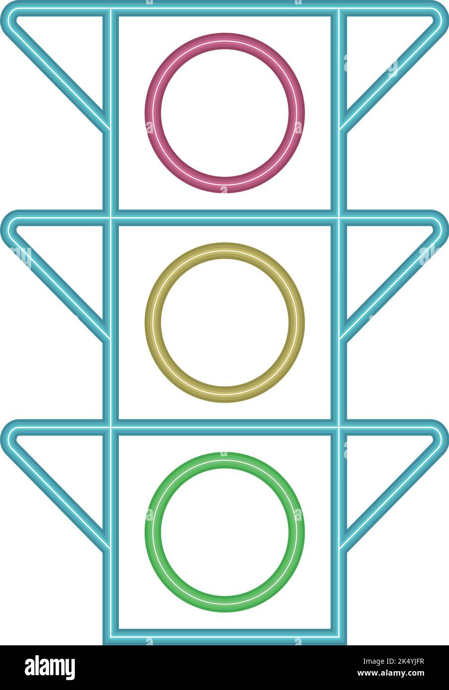 traffic lights neon transport Stock Vector Image & Art - Alamy