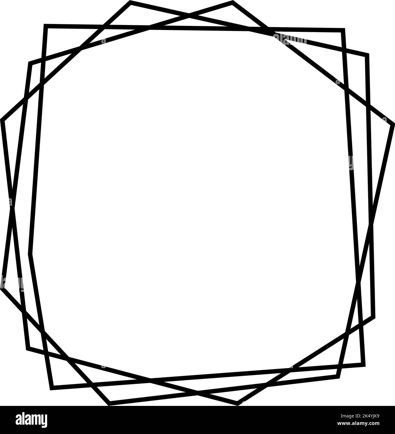 Golden frame in line Black and White Stock Photos & Images - Alamy