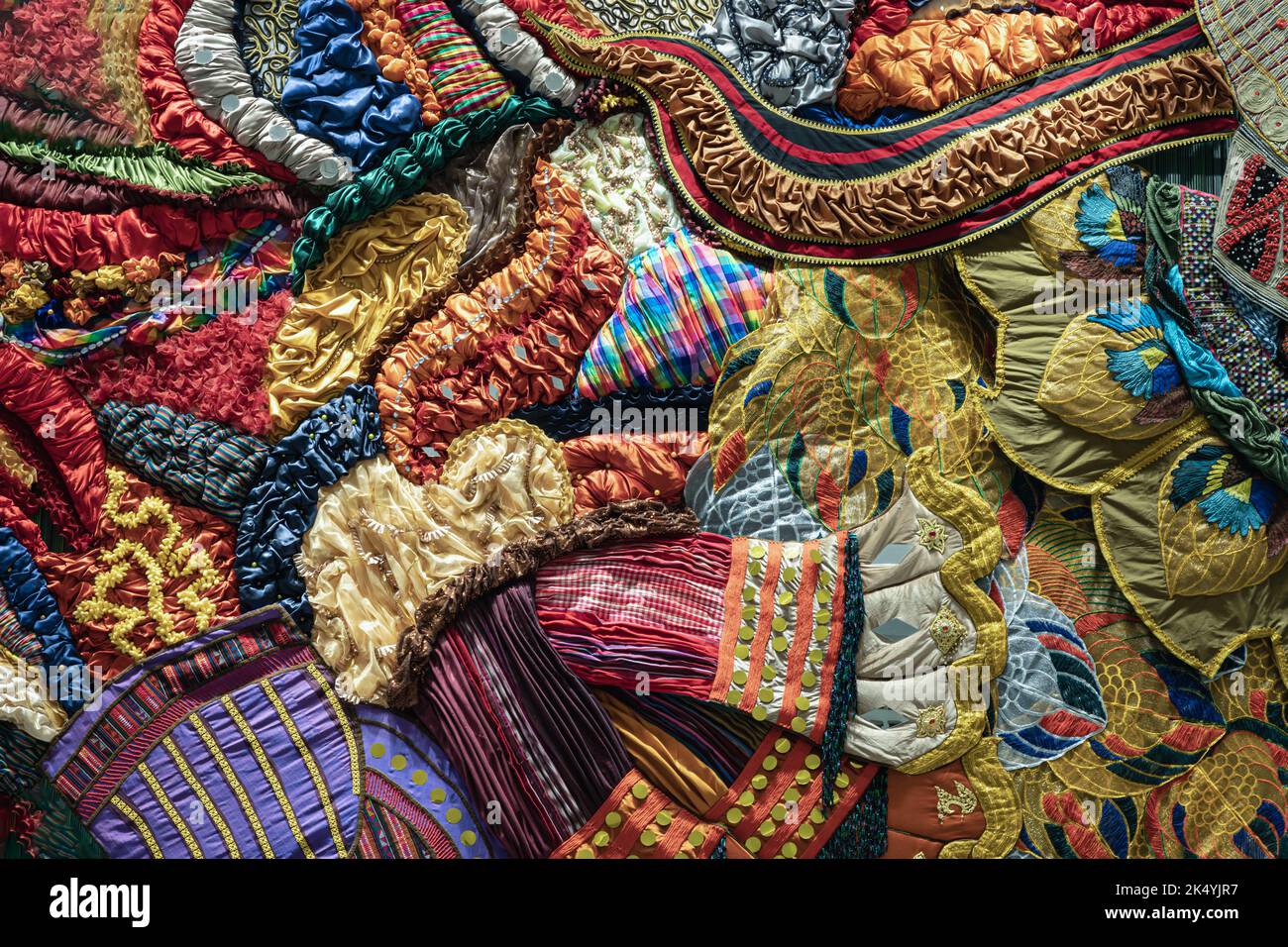 Variety of Handcrafted woven local fabrics with beautiful colors and ...
