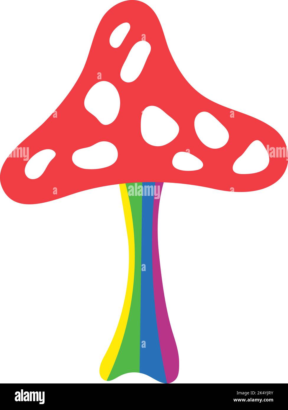 Psychedelic Red Mushroom Colorful Magic Trippy Sign Stock Vector Image And Art Alamy
