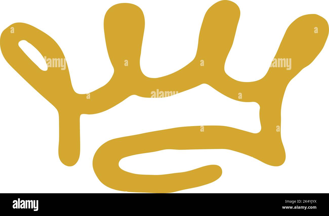 Crown logo. Freehand king symbol. Princess sketch sign Stock Vector ...