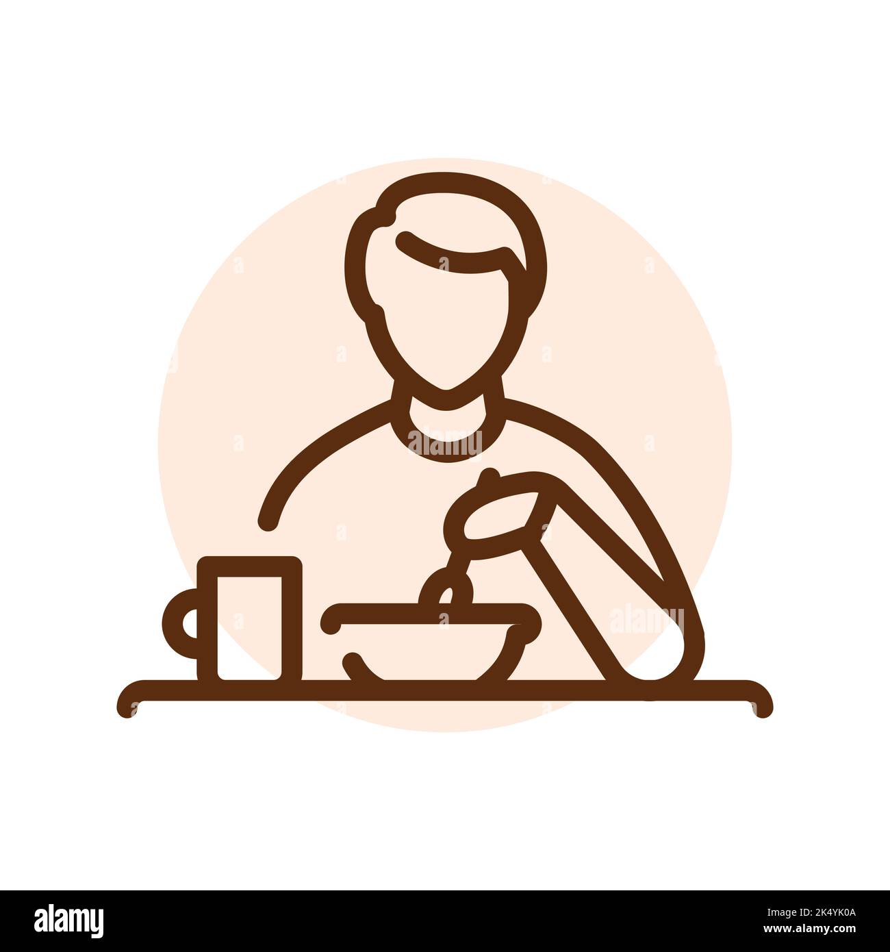 Eat food line icon. Routine Stock Vector Image & Art - Alamy