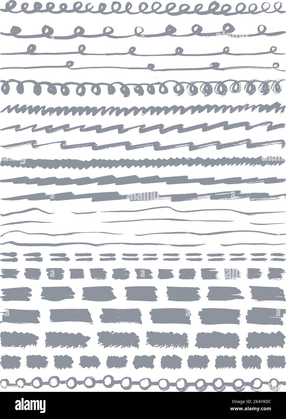 Sketchy pencil border line hi-res stock photography and images - Alamy