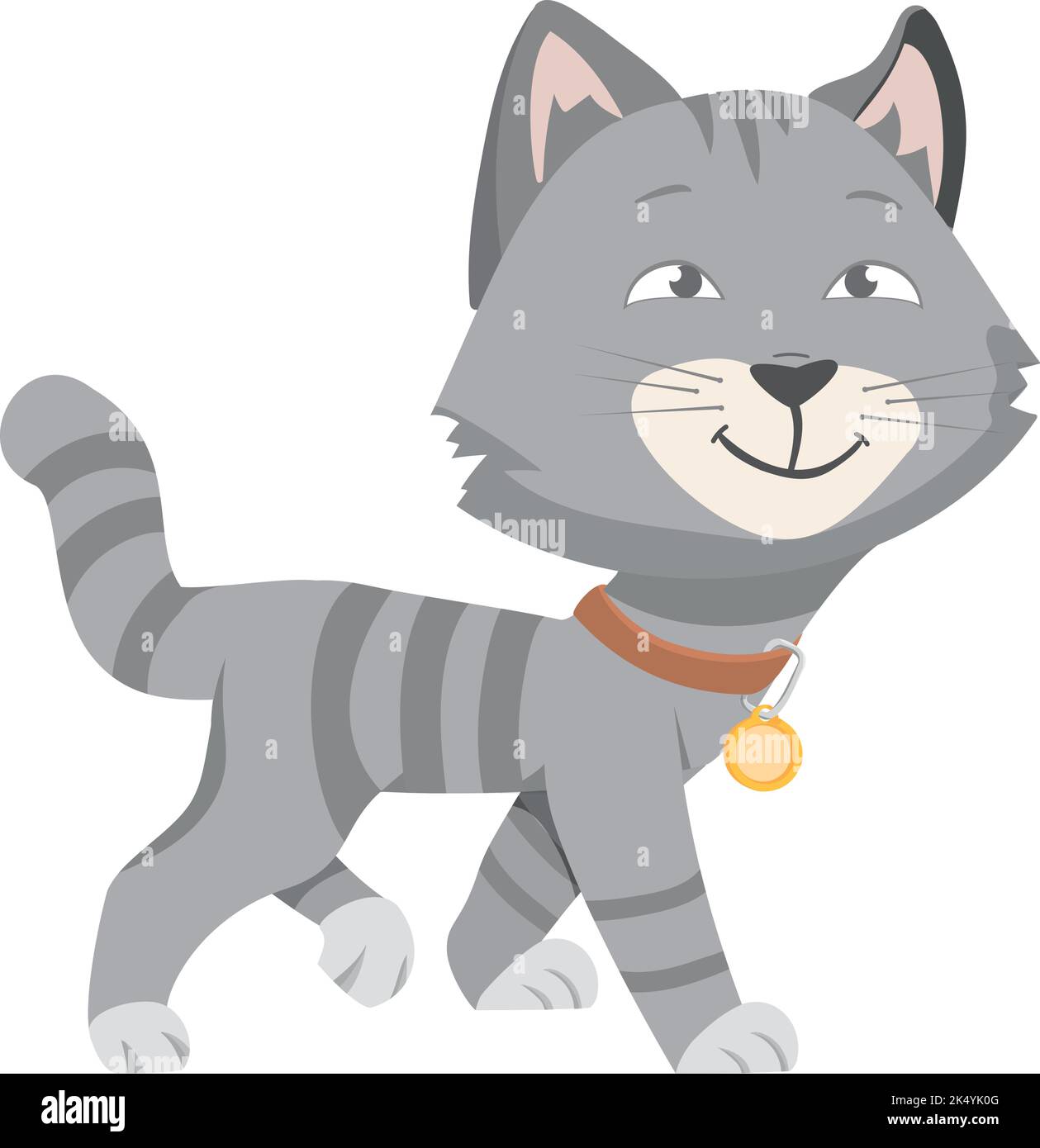 Cute grey kitten sleeping Stock Vector Images - Alamy