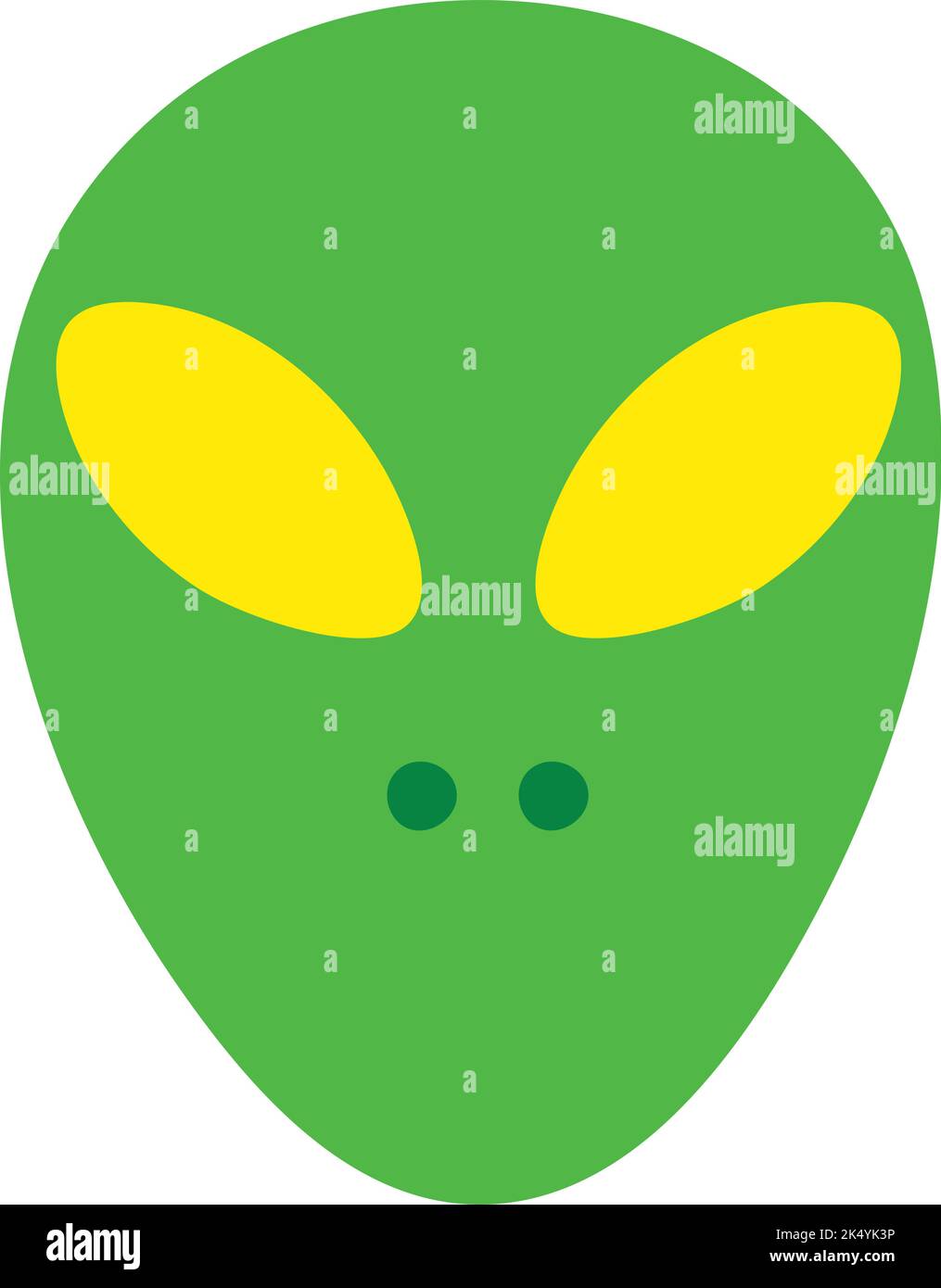 Green alien head. Space monster face icon Stock Vector Image & Art - Alamy