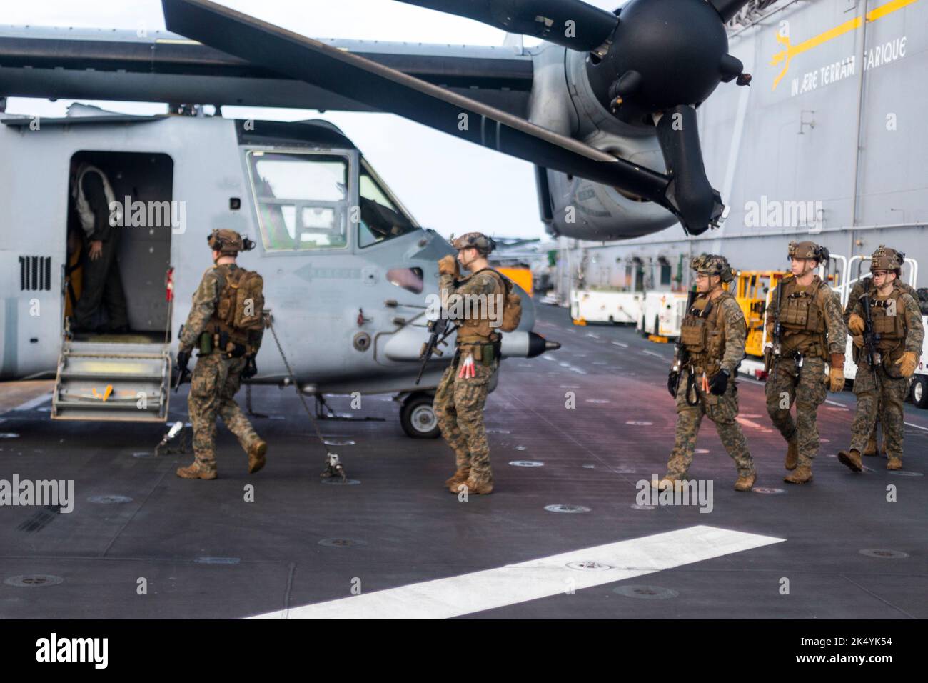 U.S. Marines with Battalion Landing Team 2/5 and the Maritime Raid ...