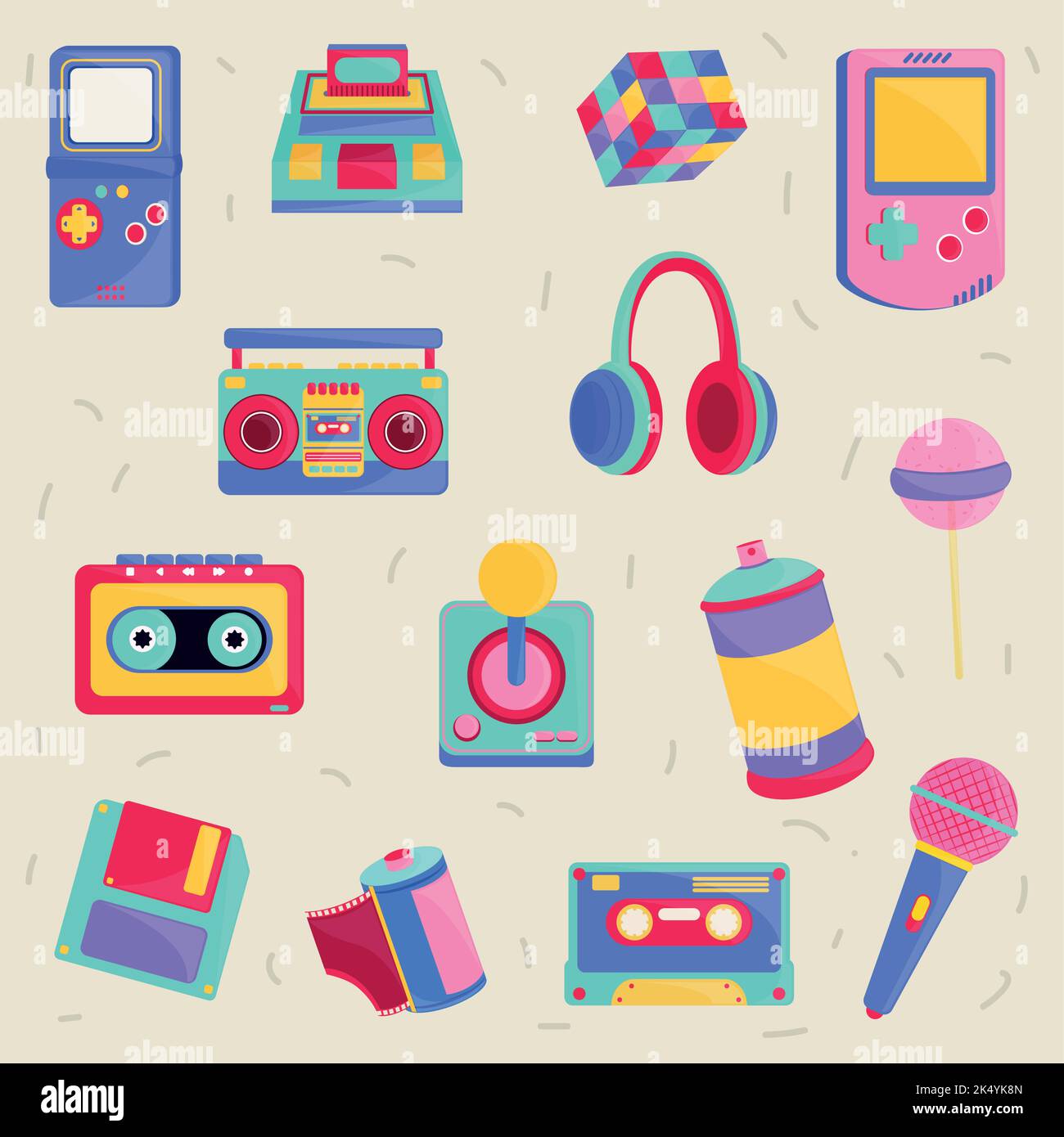 Retrowave icons hi-res stock photography and images - Alamy