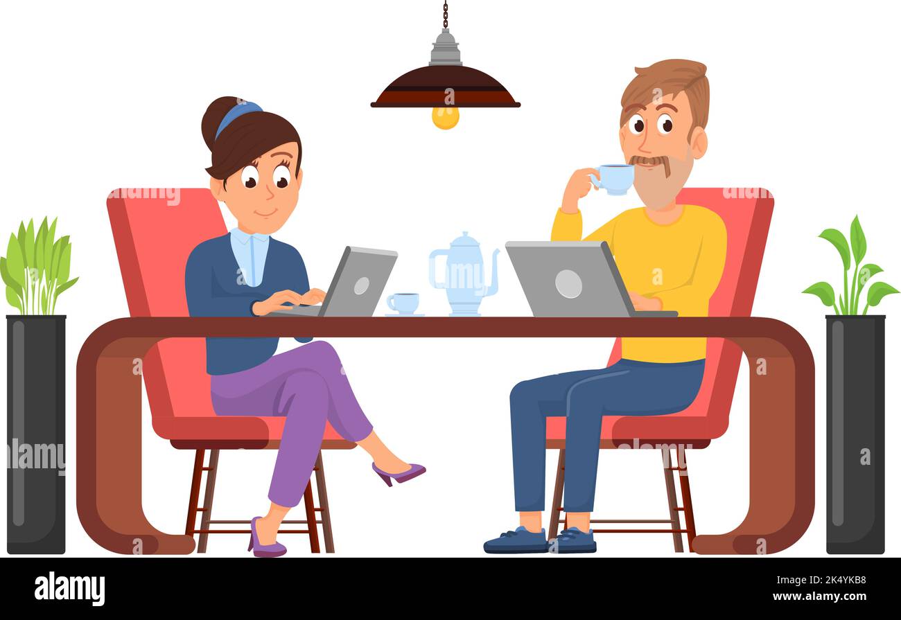 Laptop on table two Cut Out Stock Images & Pictures - Alamy