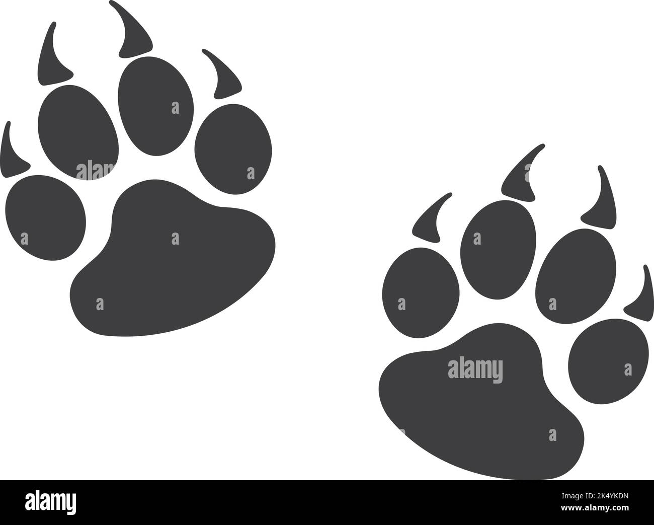 Dog track icon. Black footprint. Animal mark Stock Vector Image & Art ...