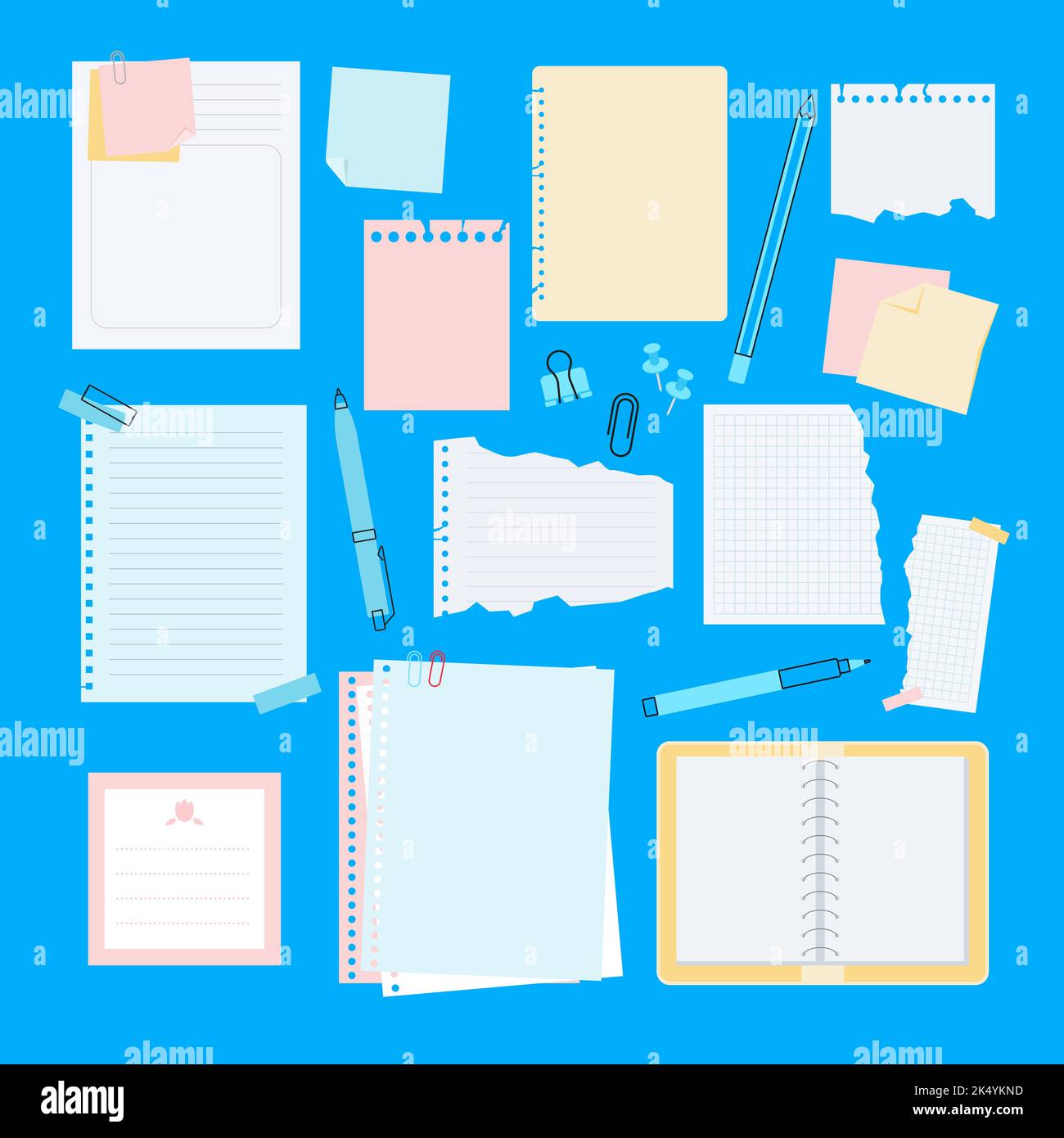 Sticky notes realistic white notepad sheet hi-res stock photography and ...