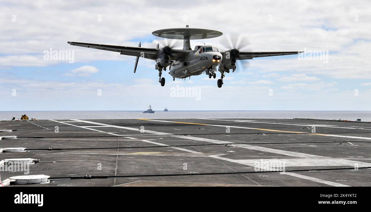 221002-N-DU622-1012 PACIFIC OCEAN (Oct. 2, 2022) An E-2C Hawkeye, from ...