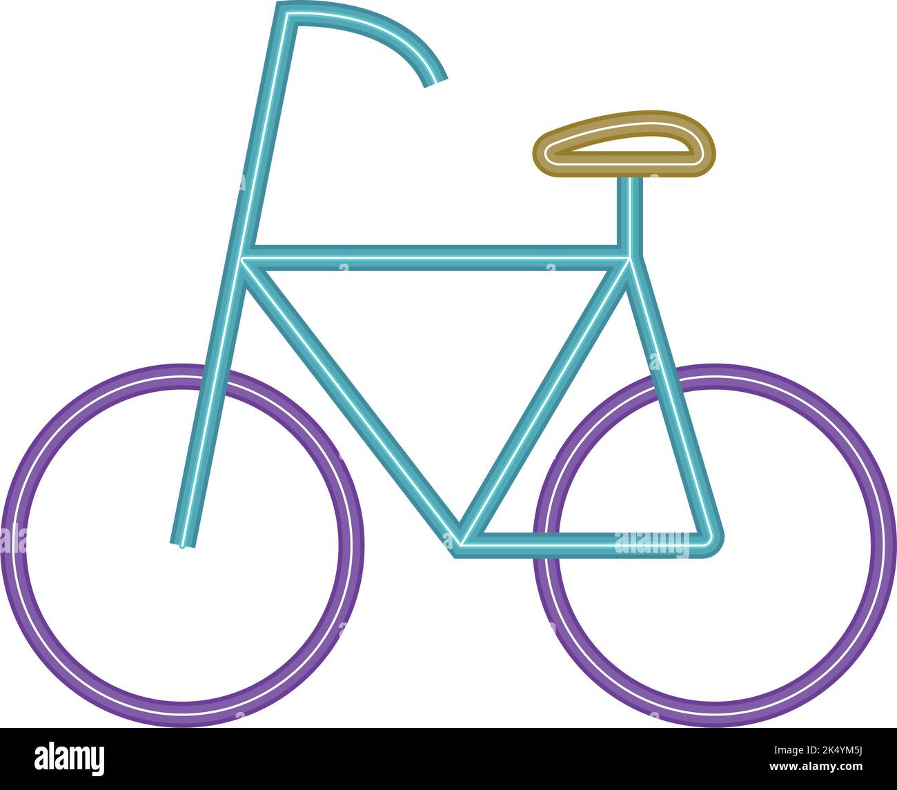 bicycle neon transport Stock Vector Image & Art - Alamy