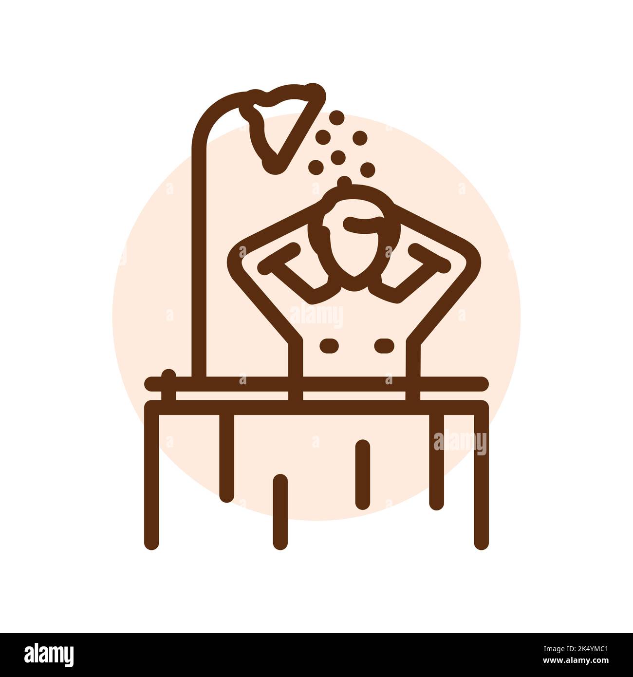 Take shower line icon. Routine Stock Vector Image & Art - Alamy