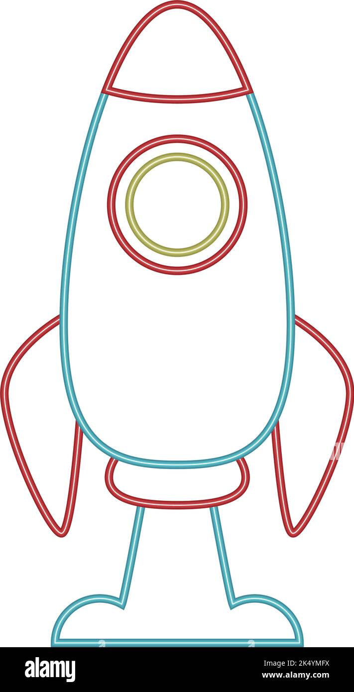 spaceship neon transport Stock Vector Image & Art - Alamy