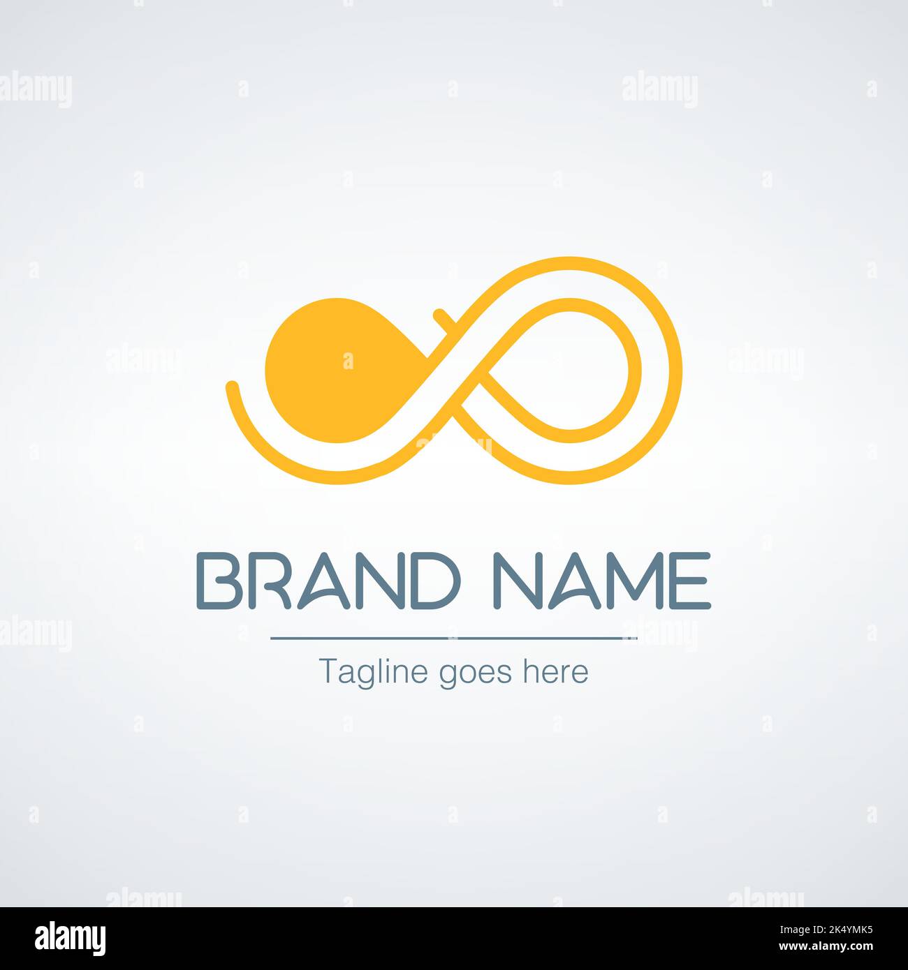 Yellow Infinity Logo Design. Loop abstract symbol. Stock vector ...