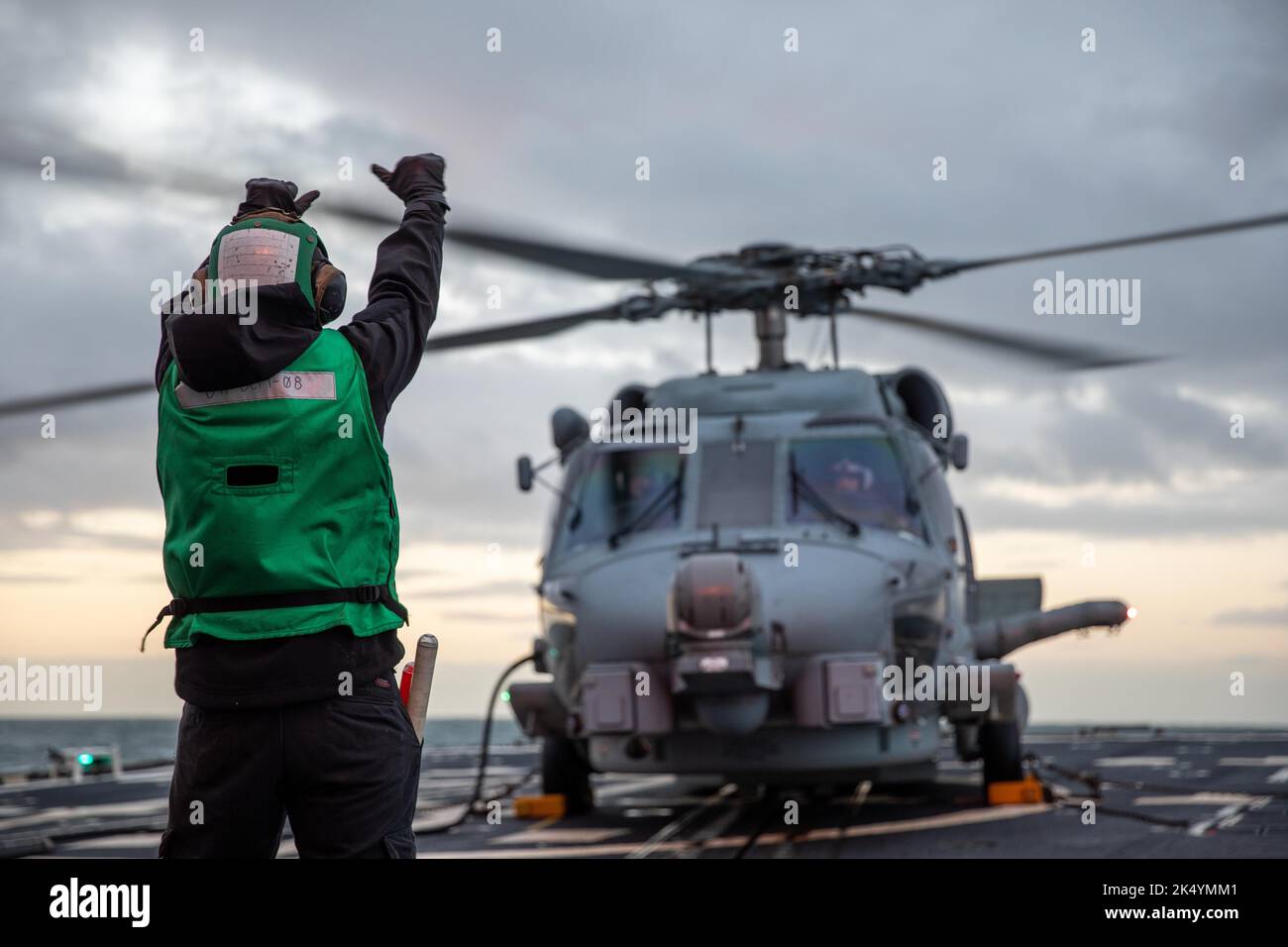 IRISH SEA (Oct. 1, 2022) Aviation Electrician’s Mate Airman Tyler Rice ...