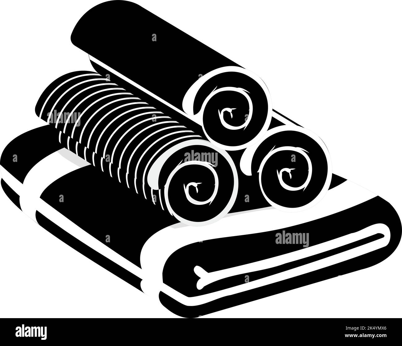 Textile roll fabric icon Black and White Stock Photos & Images - Alamy