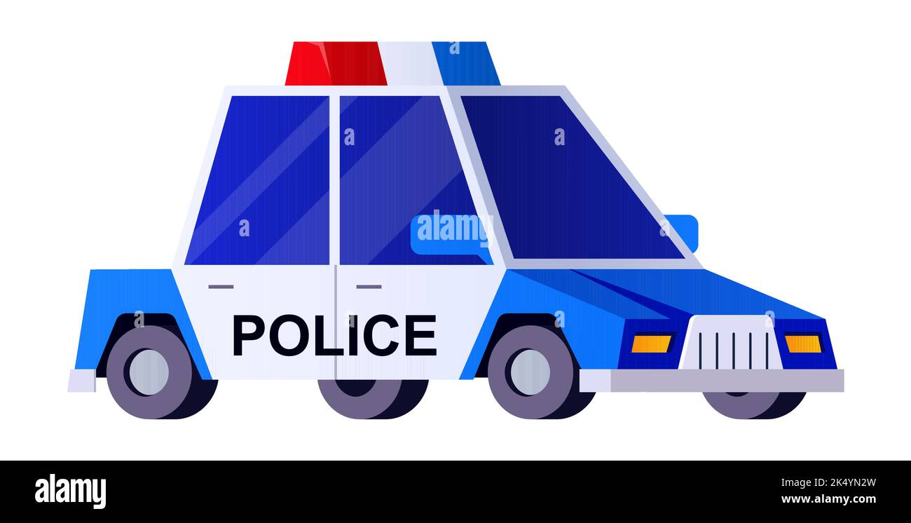 Police car - modern flat design style single isolated image Stock ...