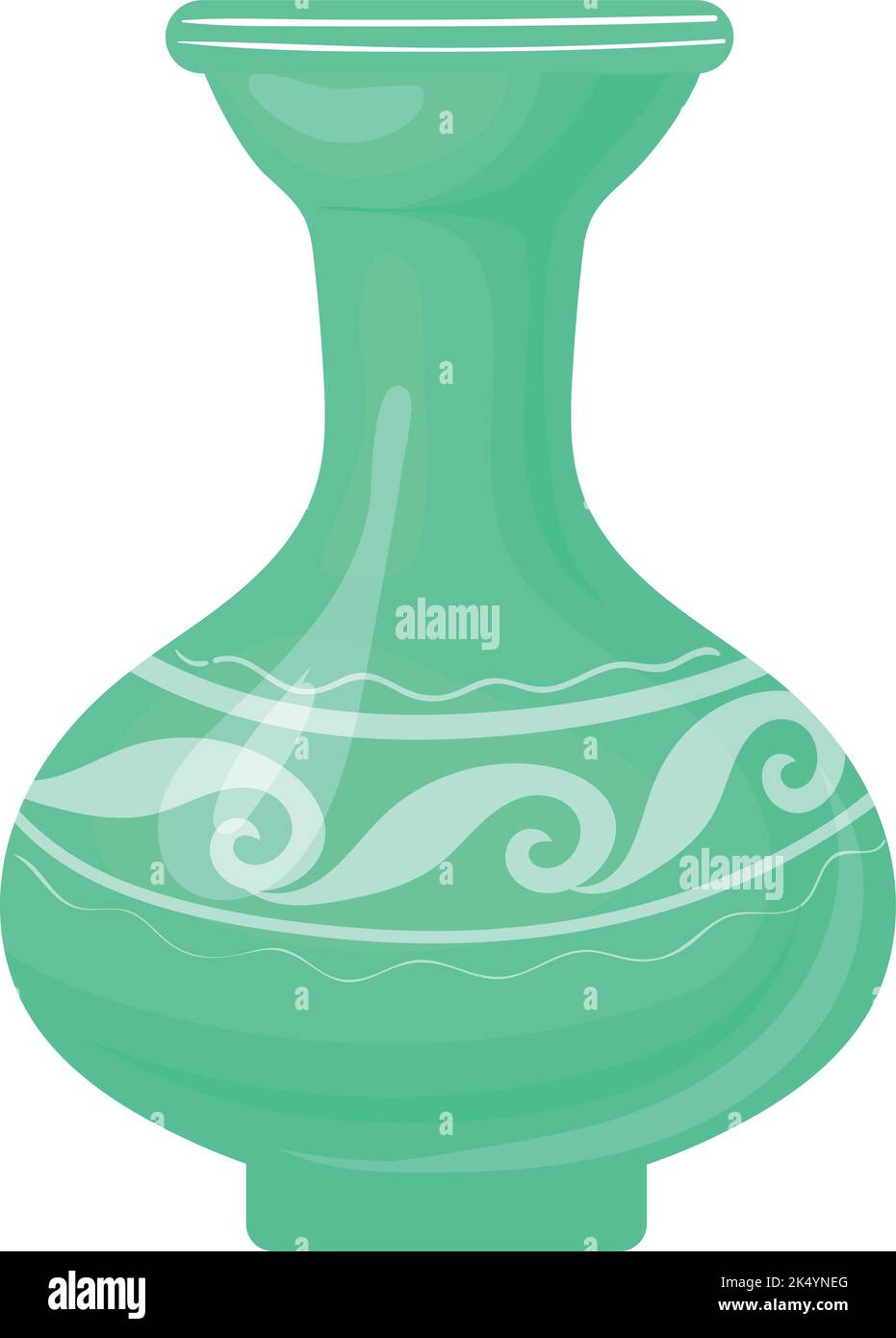 Ceramic jug. Traditional greek vase. Cartoon icon isolated on white ...