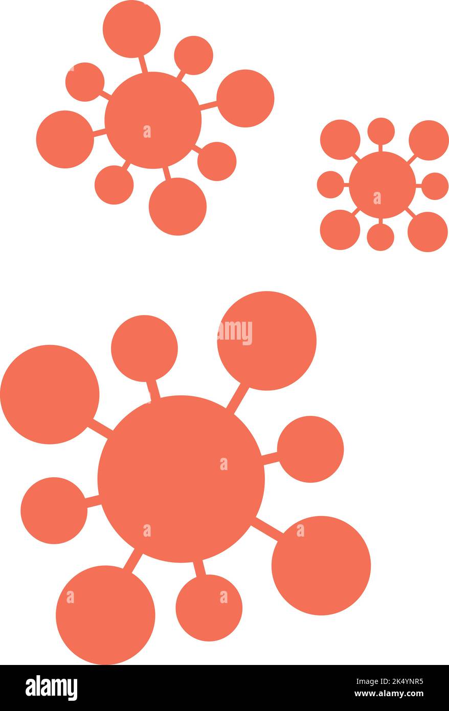 Flying molecules. Biochemical reseach symbol. Science icon isolated on ...