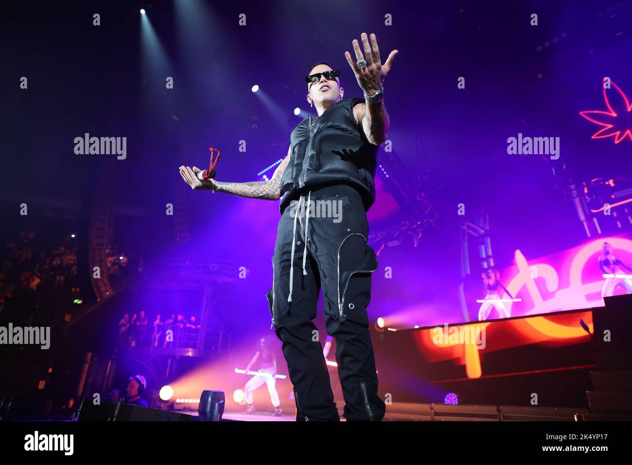 Italian rapper Sfera Ebbasta in concert during “Famoso tour 2022” at ...