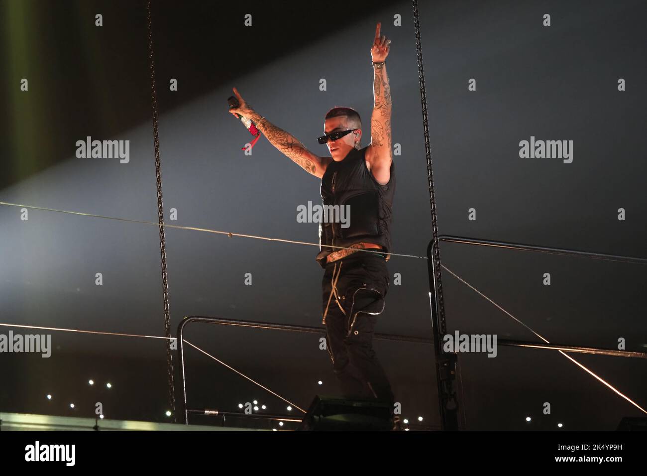 Italian rapper Sfera Ebbasta in concert during “Famoso tour 2022” at ...