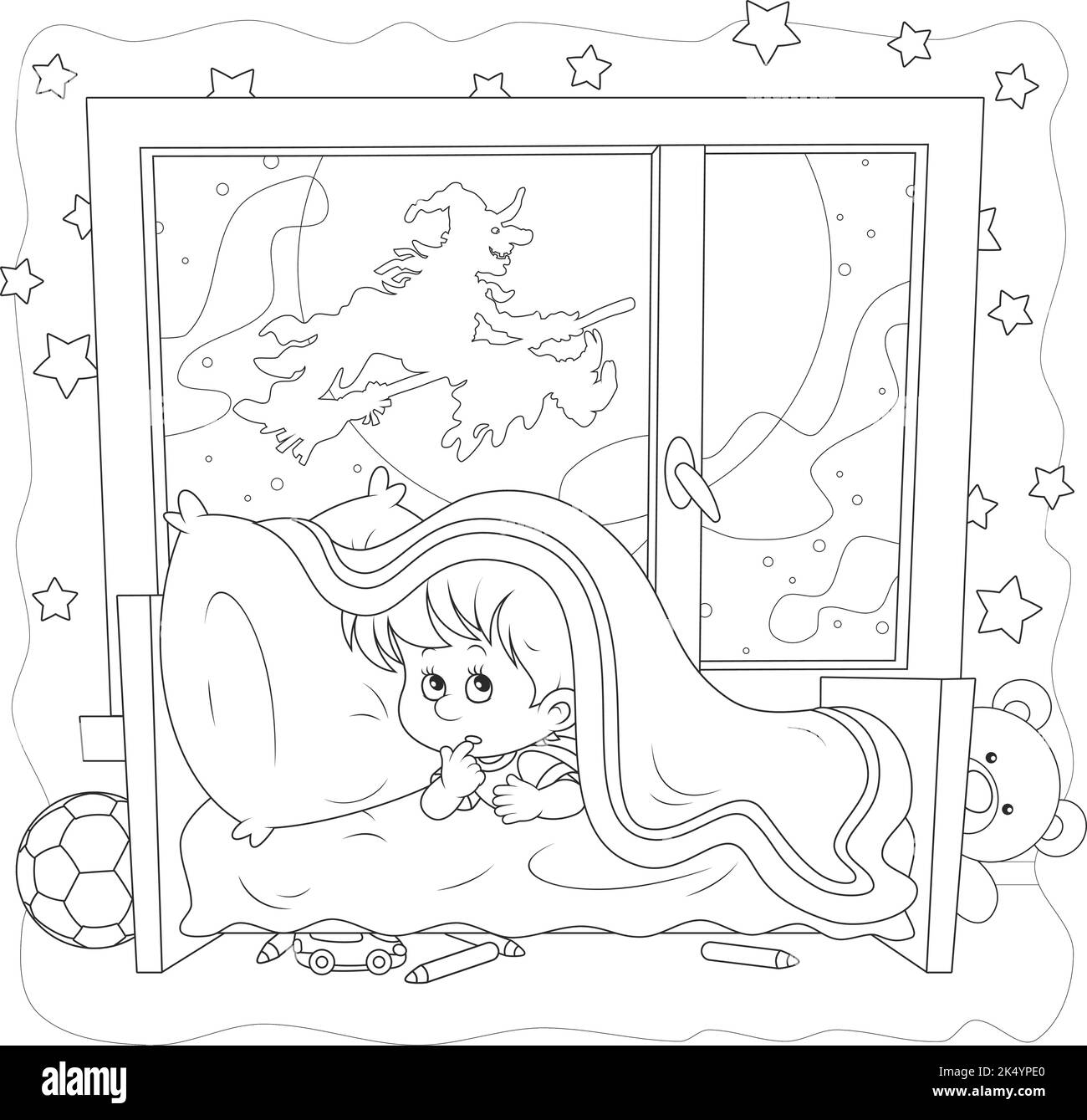 Under The Bed Clipart Black And White