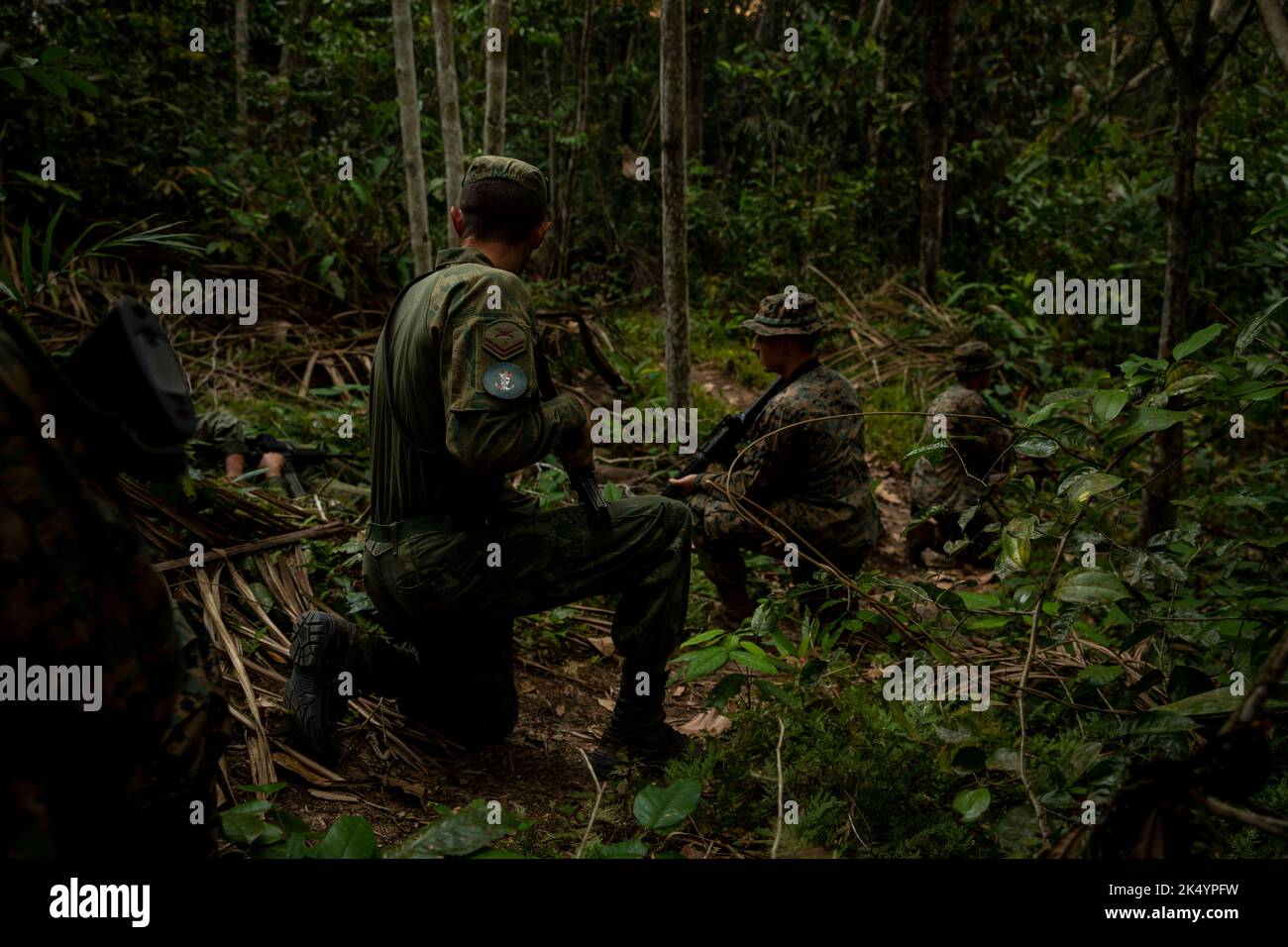 A Brazilian Marine and U.S. Marines with 2d Battalion, 2d Marine ...