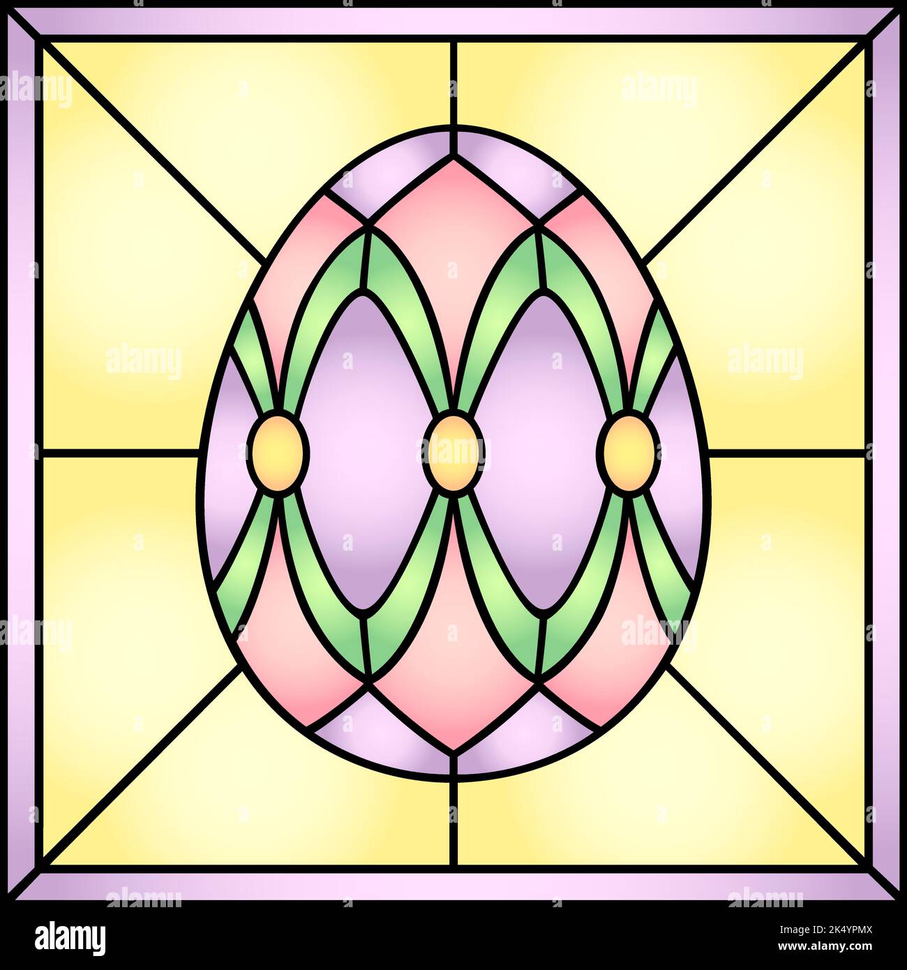 A stained glass style vector Easter egg window Stock Vector Image & Art ...