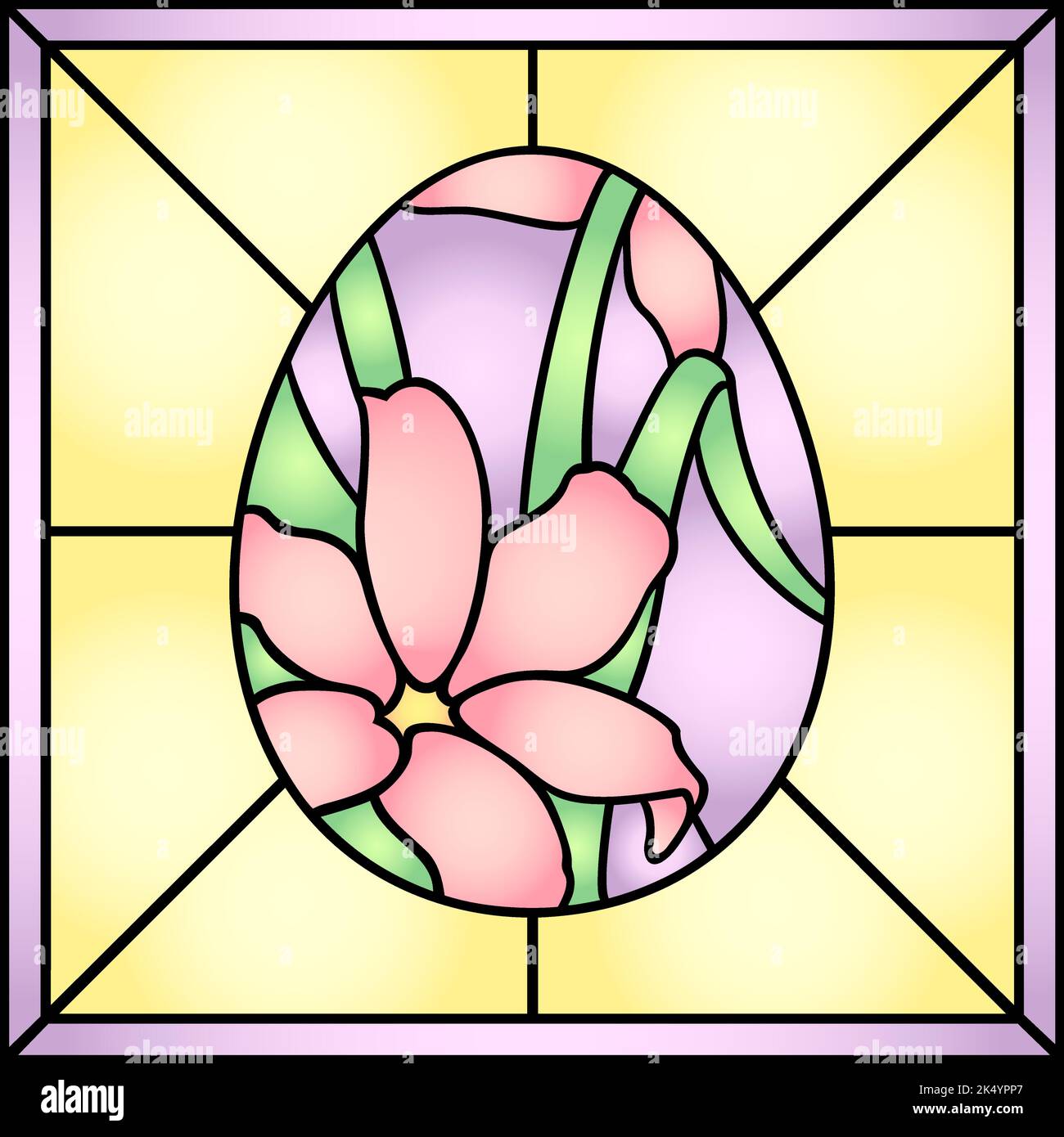A stained glass style vector Easter egg window Stock Vector Image & Art ...