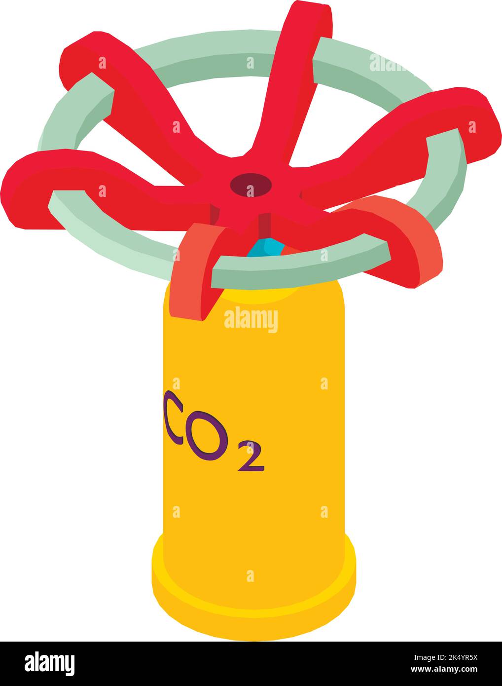 Metallurgy equipment icon isometric vector. Carbon dioxide gas balon ...