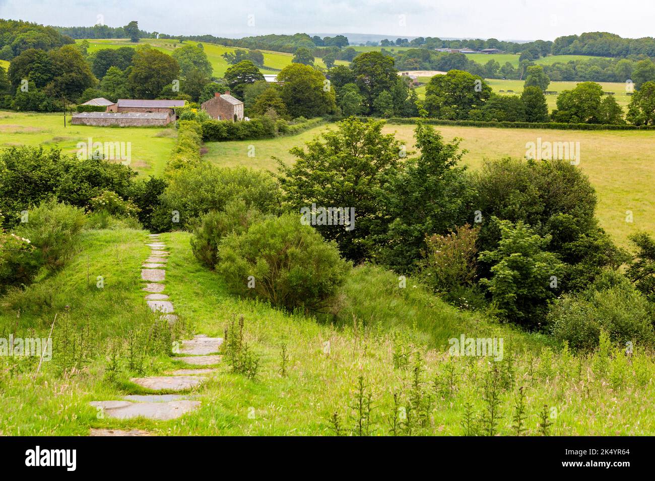 Hadrian's Wall Footpath between Newtown and Walton, Cumbria, England ...