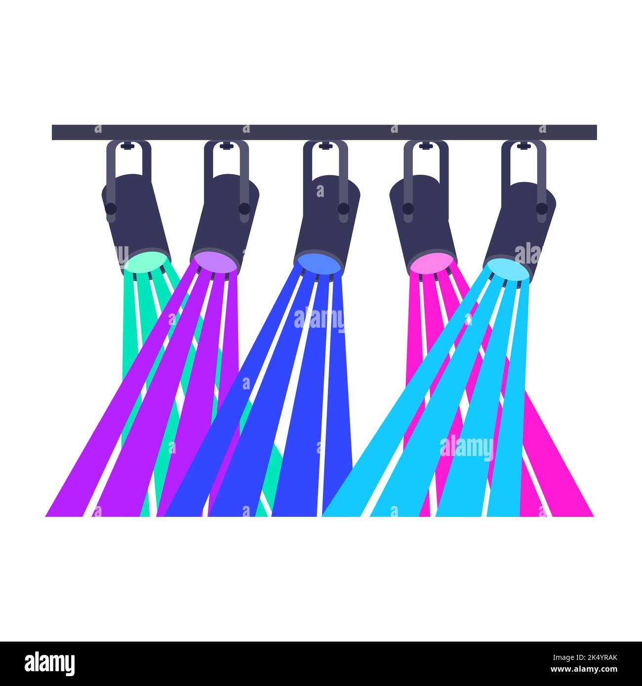 Illustration of color spotlights. Image for party flyer Stock Vector ...