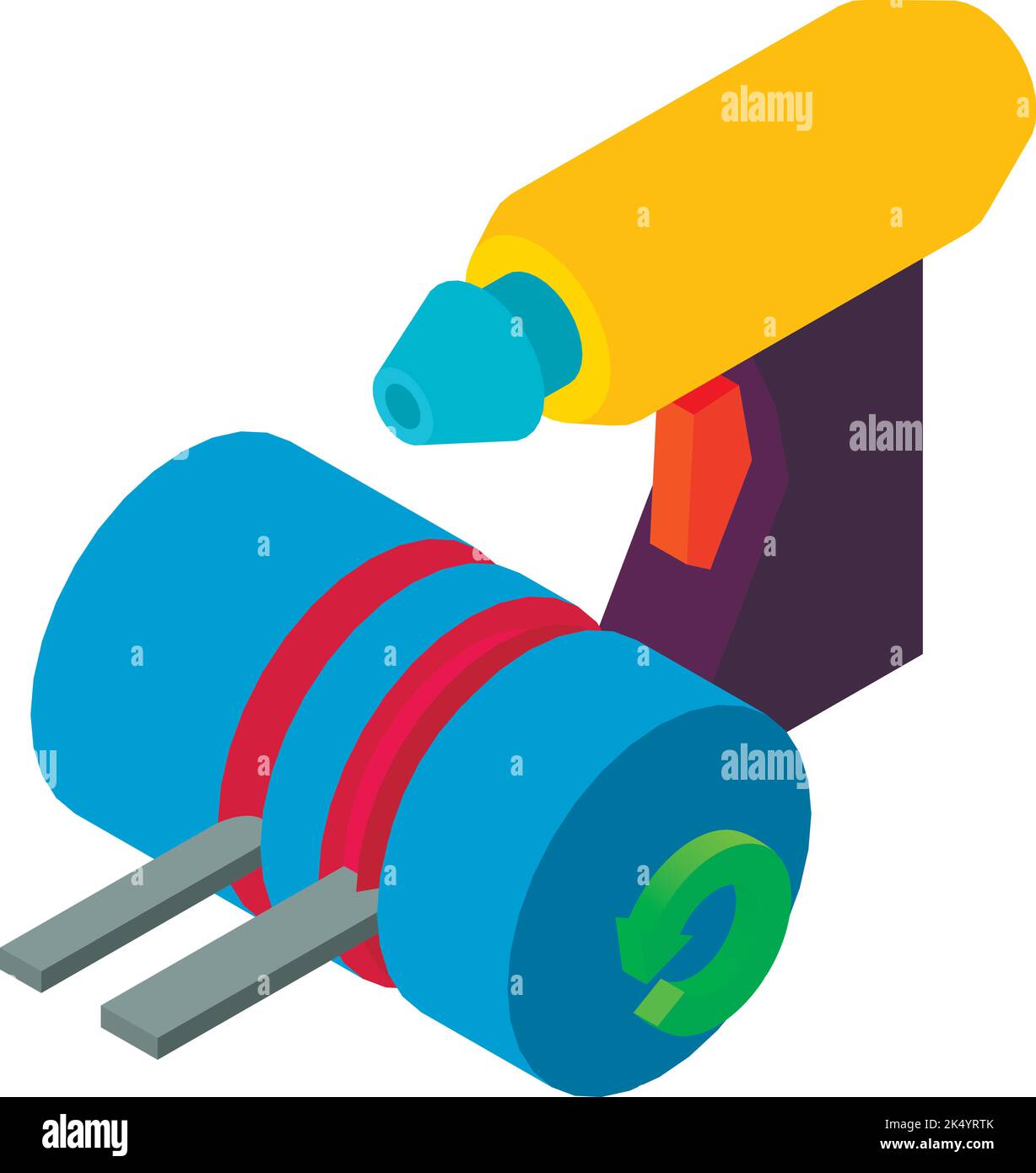 Welding tool icon isometric vector. Manual welding torch and grooving ...