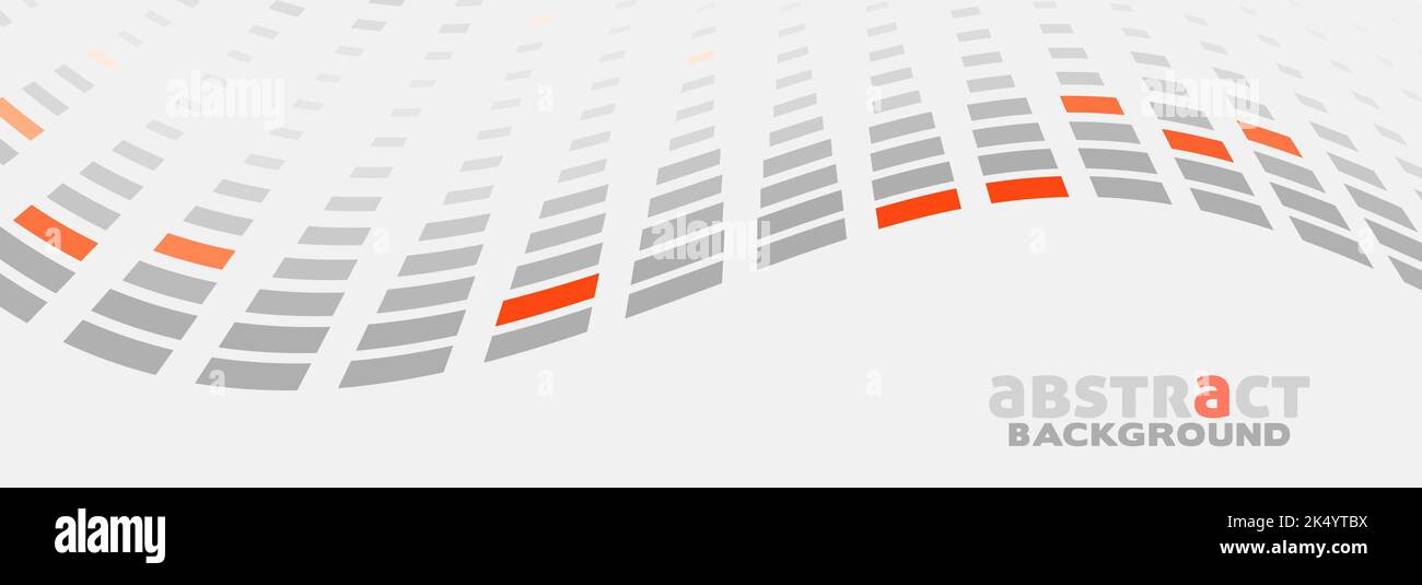 Abstract grey background with dotted gray and red wave. Wide vector graphic pattern Stock Vector ...