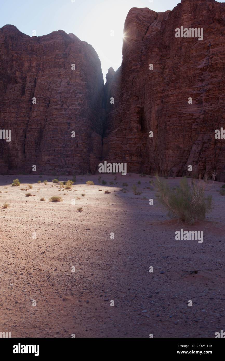 Rock formation in the Wadi Rum desert in Jordan Stock Photo - Alamy