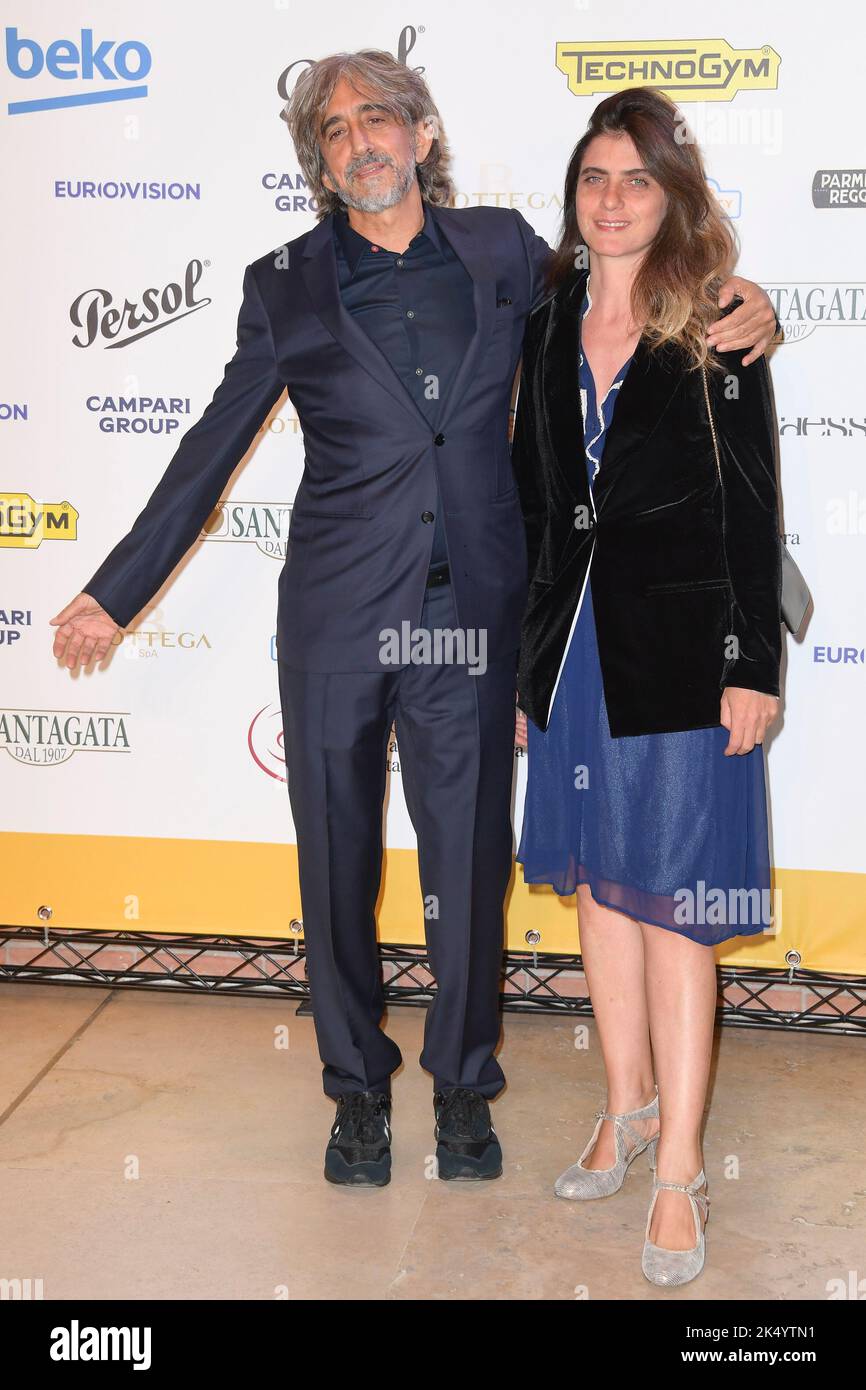 Sergio Rubini (left) and Carla Cavalluzzi (right) attend at the red ...