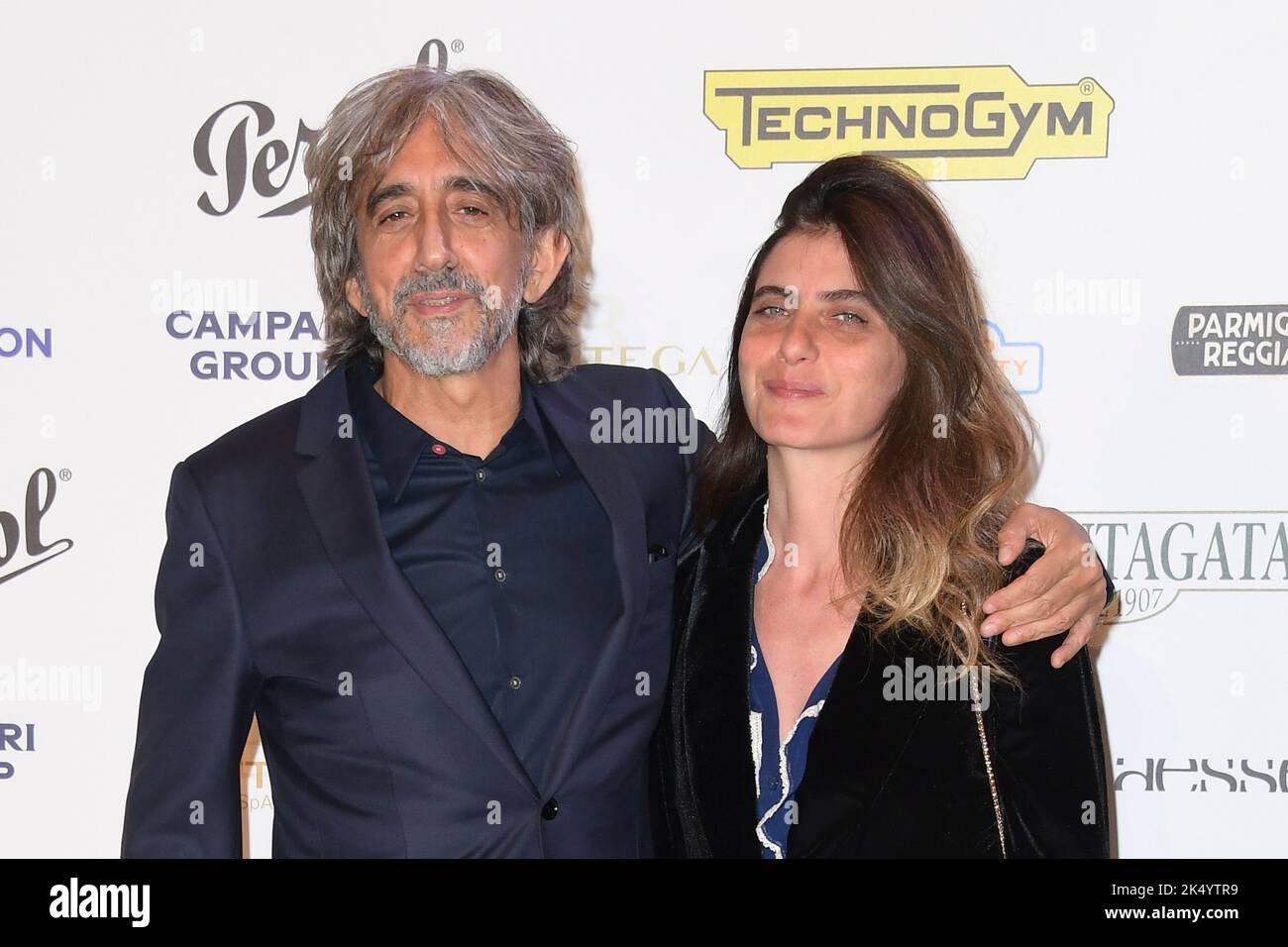 Sergio Rubini (left) and Carla Cavalluzzi (right) attend at the red ...
