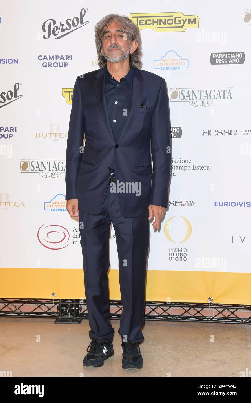 Sergio Rubini attends at the red carpet of the Globo d'oro award 2022 ...
