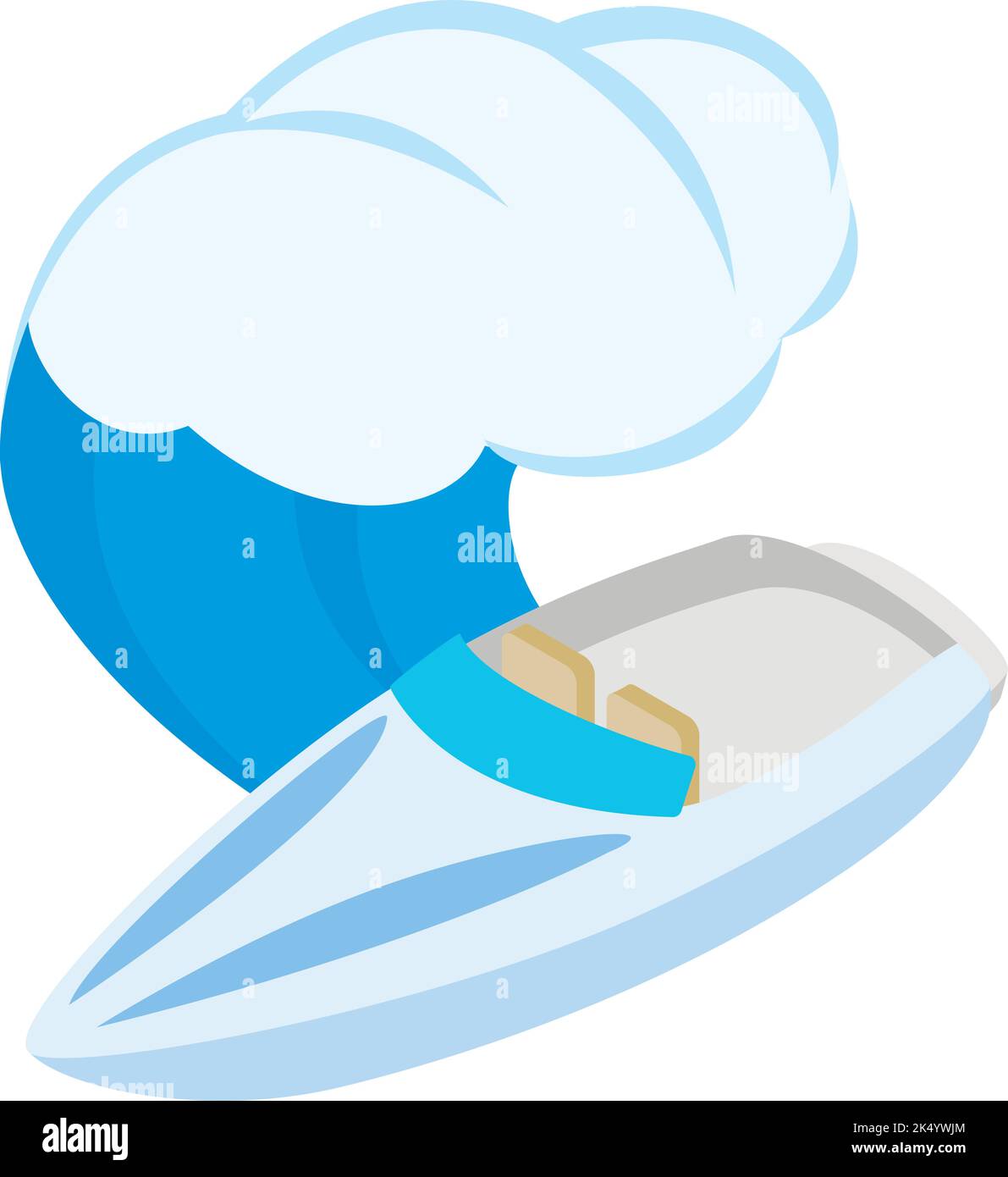 Motor boat icon isometric vector. New white modern speedboat under ...