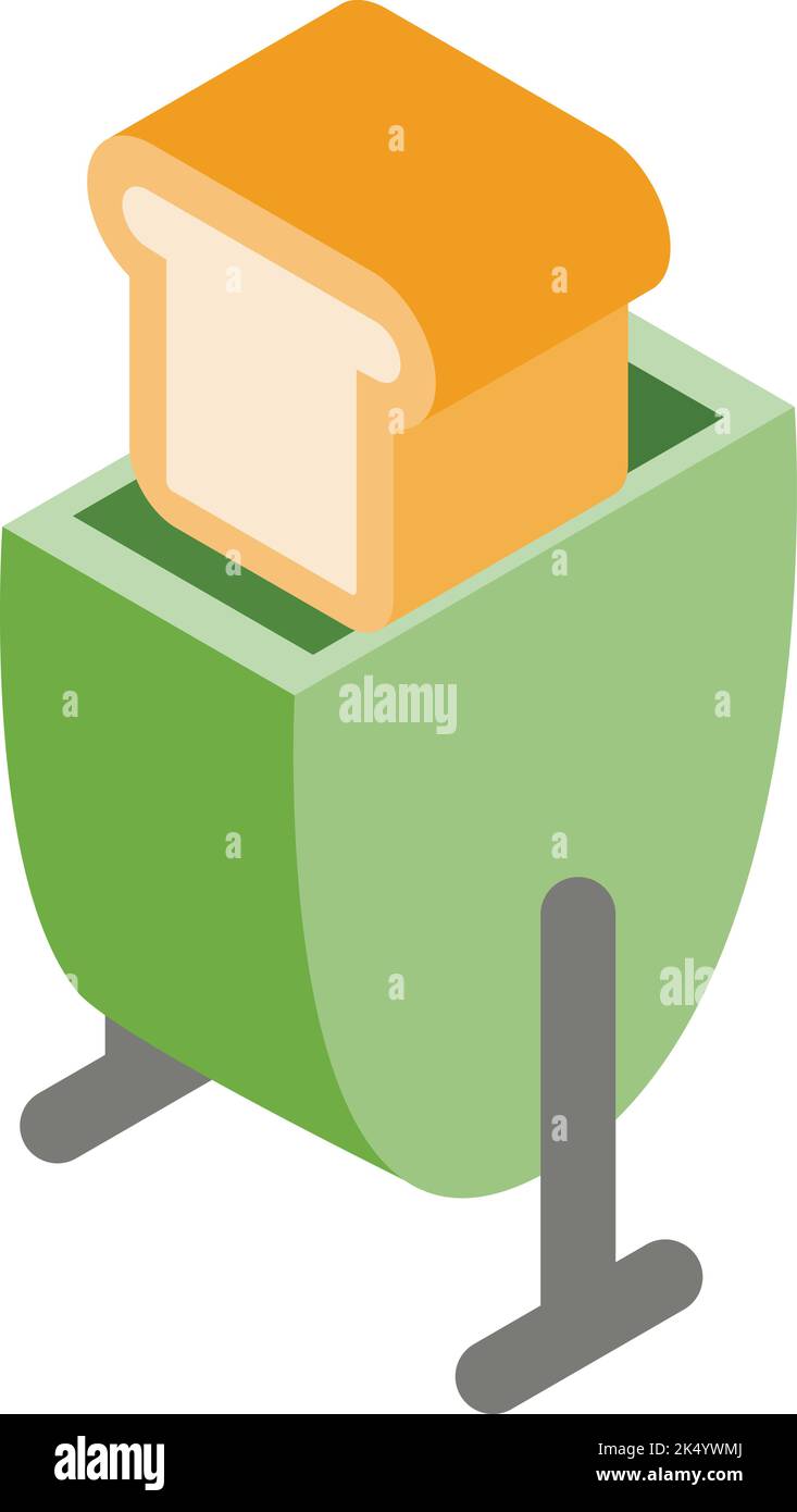 Organic litter icon isometric vector. White wheat bread in street trash ...