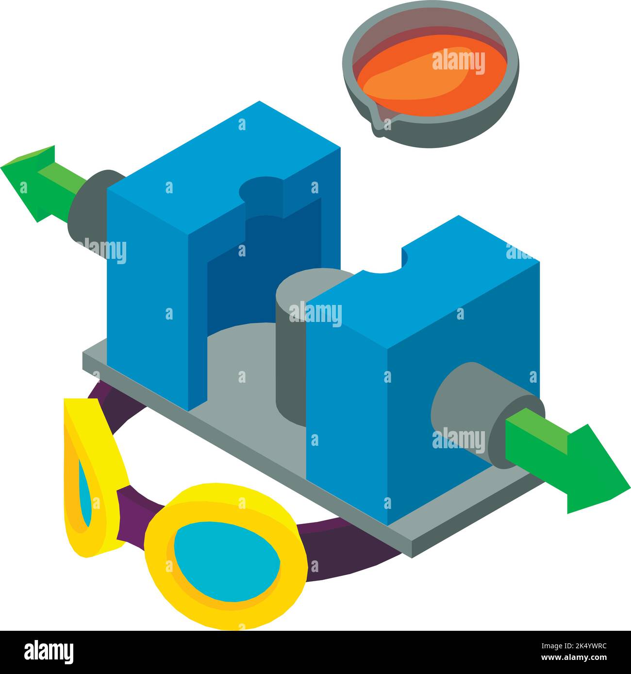 Continuous casting manufacturing Stock Vector Images - Alamy